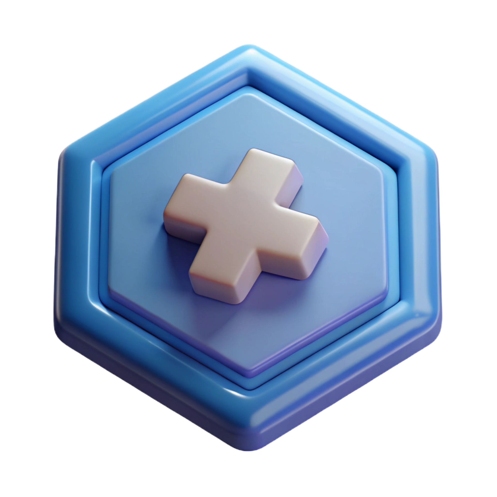 Serene Avant Garde Octagonal Badge With A Simple Cross Crisp Edges Symmetrical With Scalable