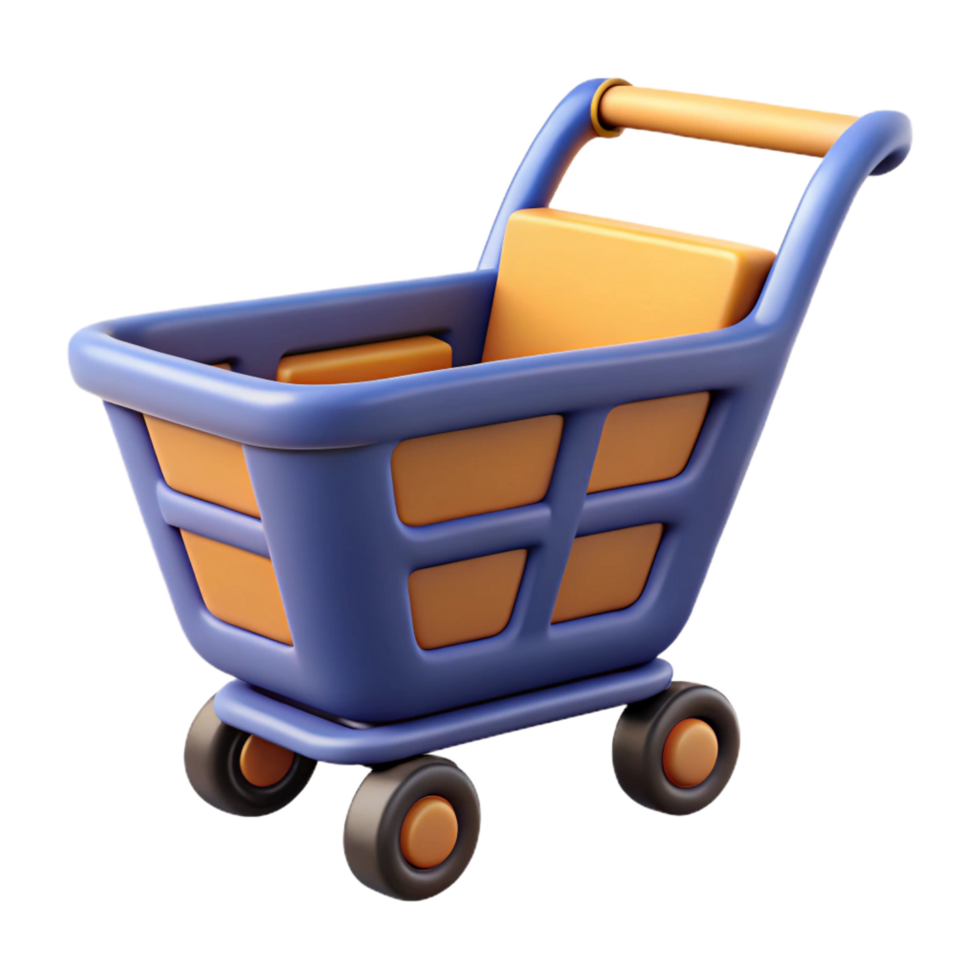 Dazzling Rustic Clean Lines Forming A Simple Shopping Cart Flat Color Scalable Minimal With