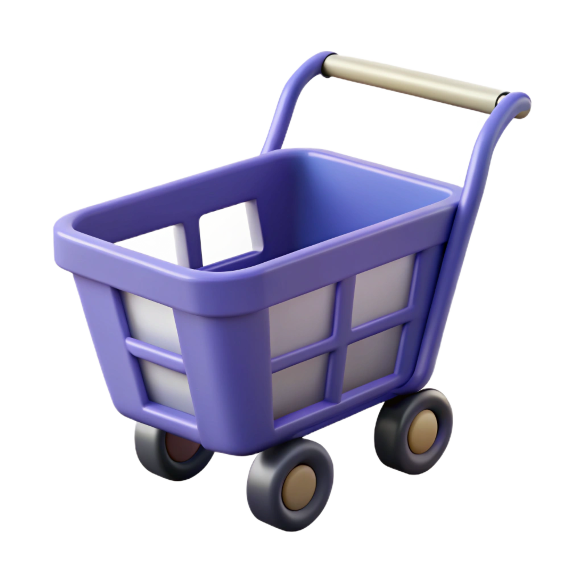 Majestic Iconic Clean Lines Forming A Simple Shopping Cart Flat Color Scalable Minimal With