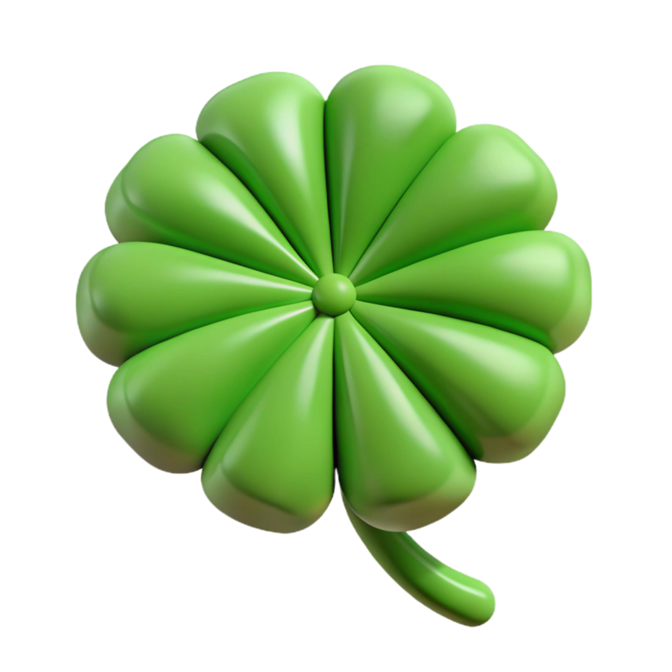 Magnificent Inspired Symmetrical Design Of A Four Leaf Clover Flat Color With Scalable Design