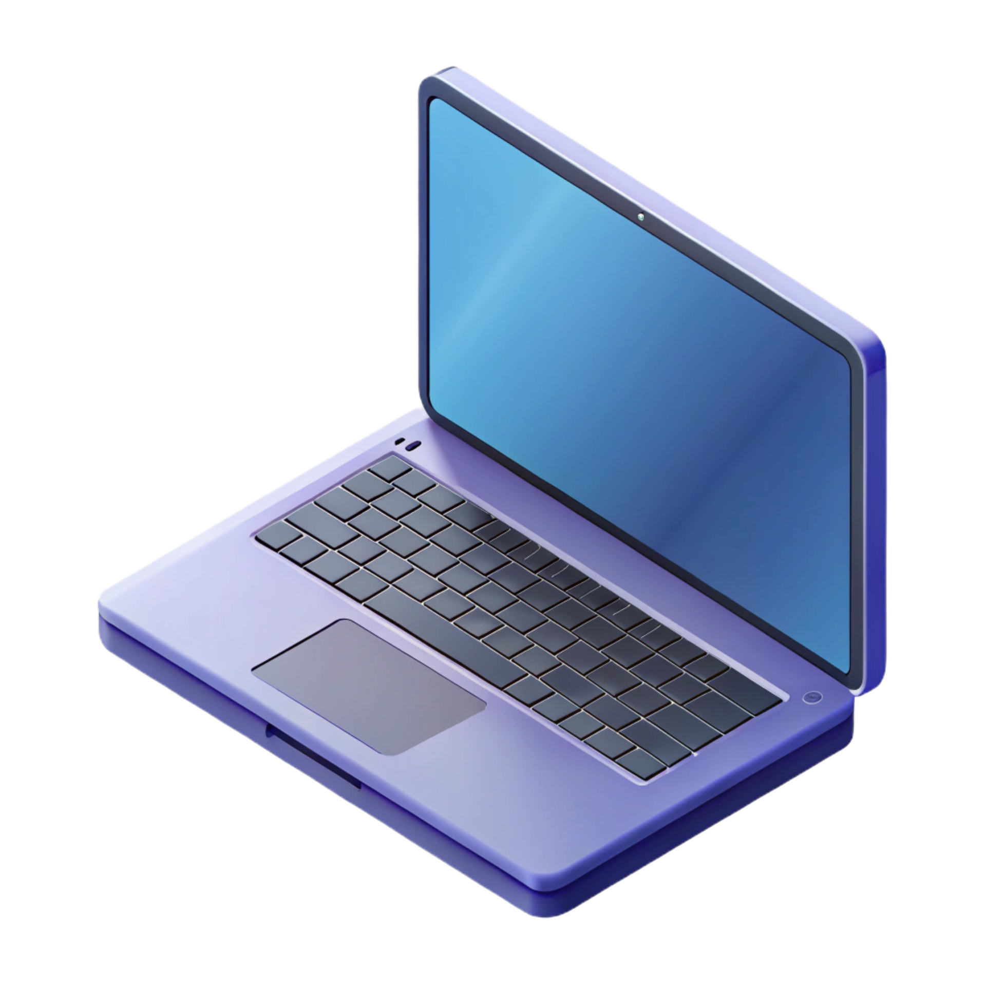 Memorable Baroque Isometric Laptop With Crisp Edges Scalable Single Weight Stroke With