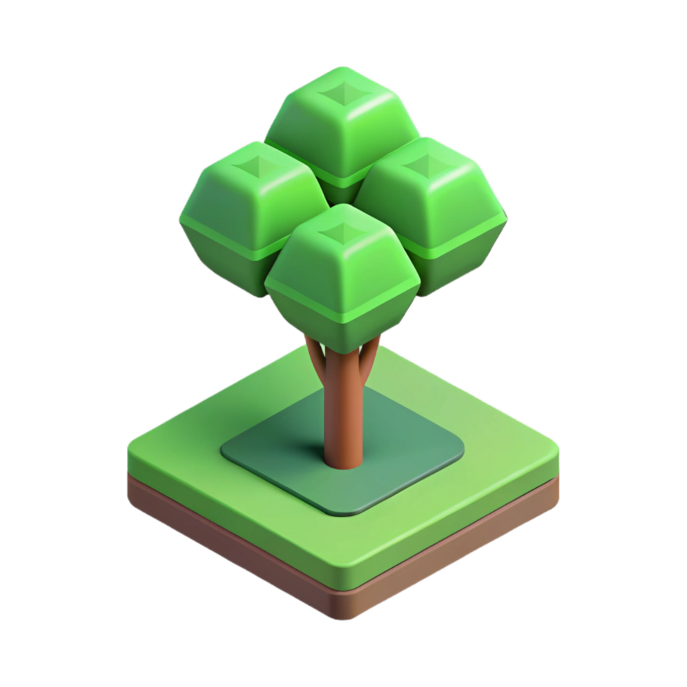 Inspired Rustic Isometric Tree With Clean Lines Minimal With Scalable Design Detailed