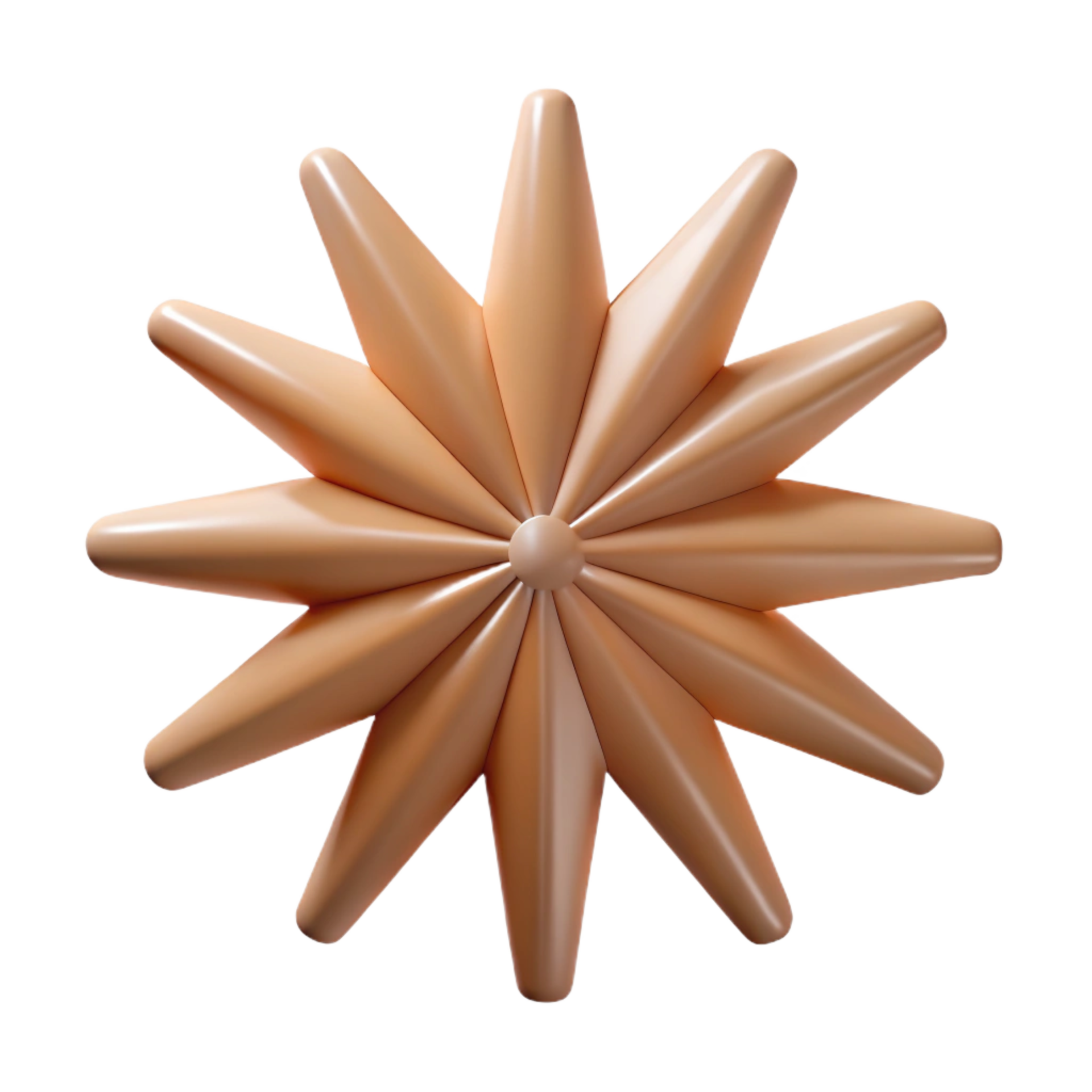 Extraordinary Mysterious Industrial Isometric Star With Flat Color Clean Lines Symmetrical