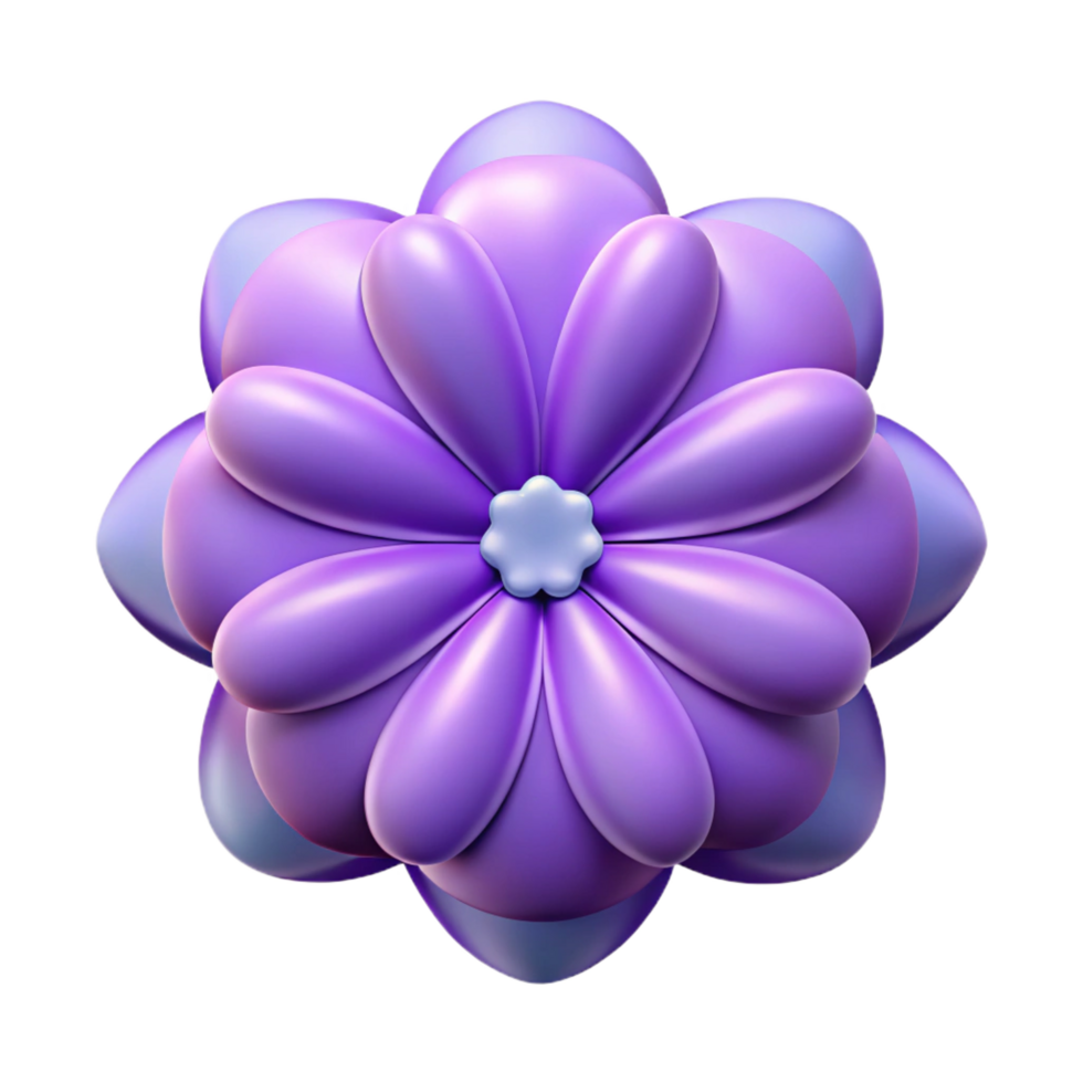 Picturesque Exemplary Symmetrical Abstract Flower Shape With Crisp Edges Flat Color With