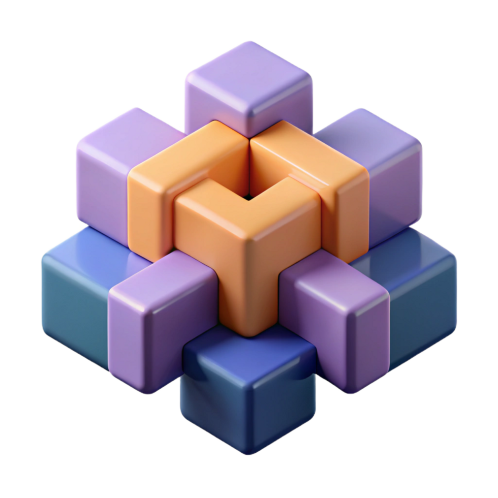 Magnificent Distinctive Geometric Pattern Of Interlocking Diamonds Minimal Design Flat Color