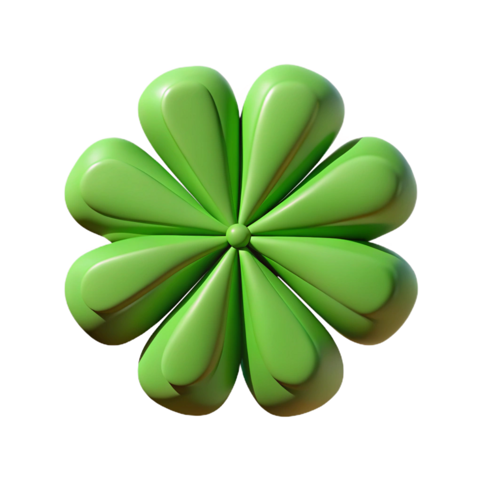 Remarkable Minimalist Symmetrical Design Of A Four Leaf Clover Single Weight Stroke Minimal