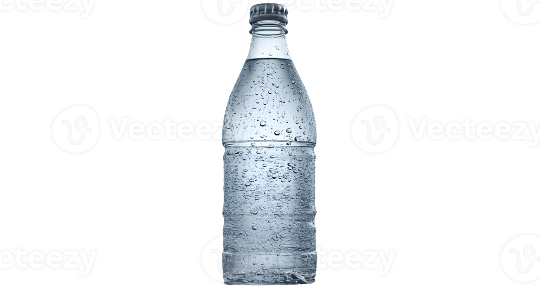 A refreshing bottle of sparkling water with condensation perfect for health and wellness theme ...