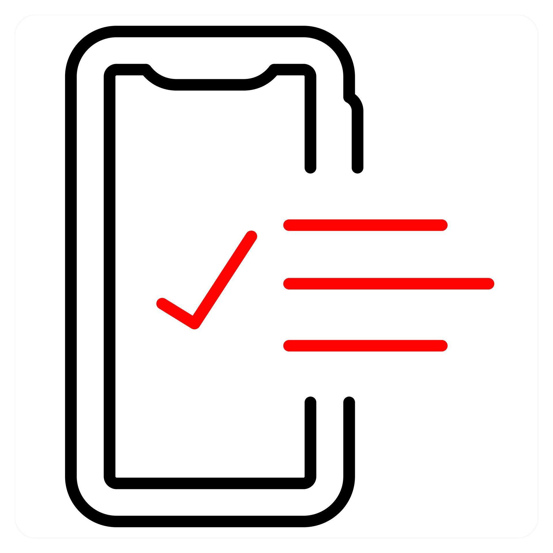 Content Approved Icon Concept In Red Line Color 65287867 Vector Art At