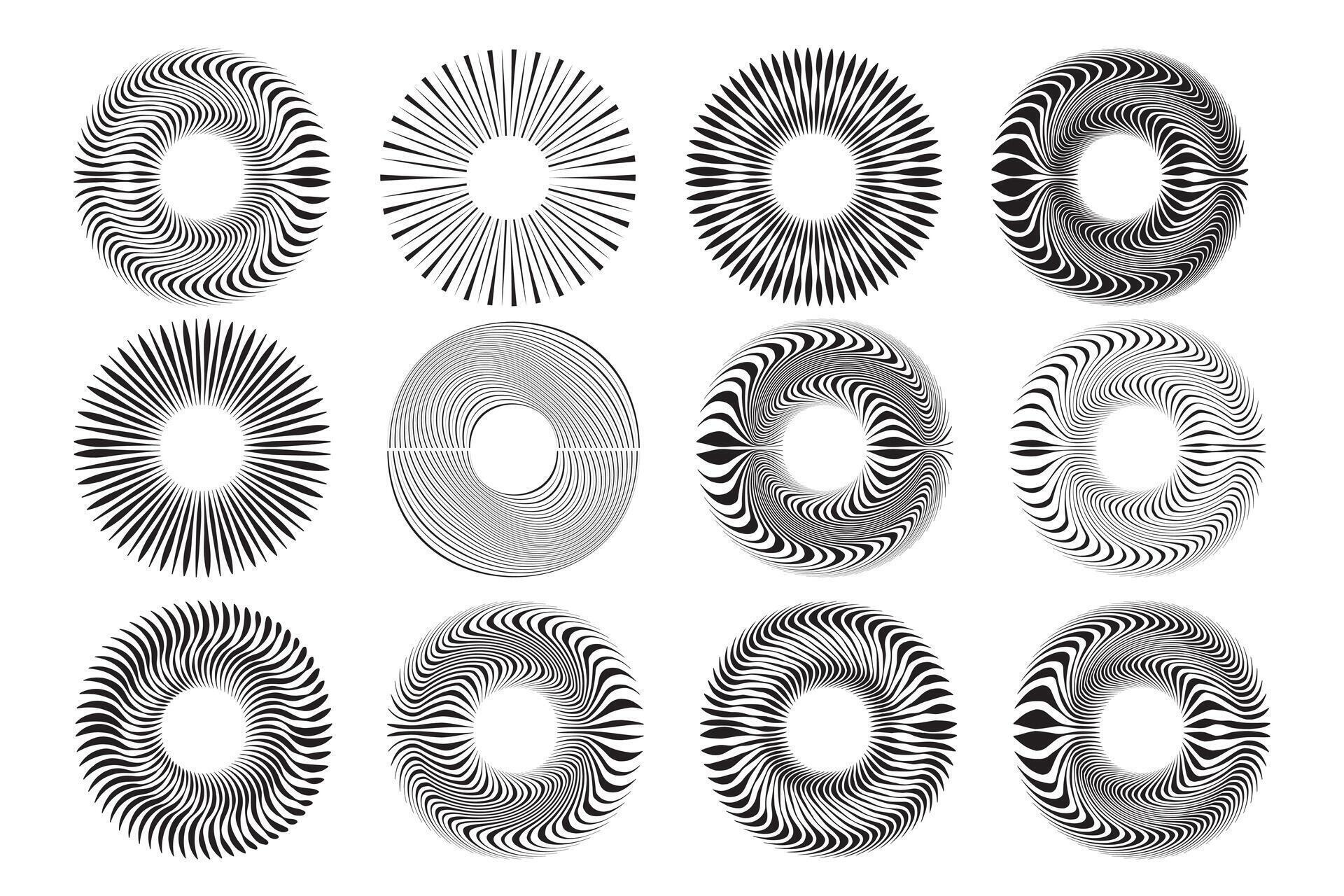 Abstract Round Ring Shape Set 65310944 Vector Art at Vecteezy