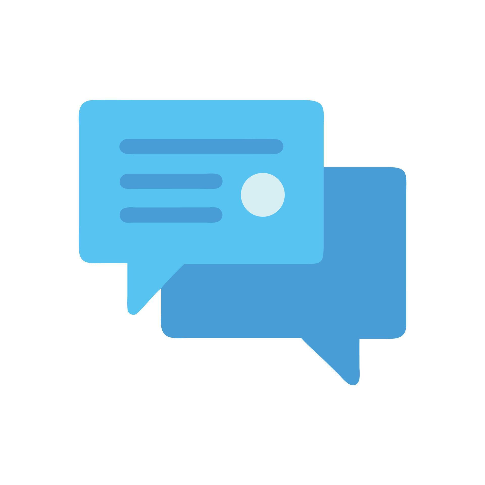 Blue Message Bubbles Icon Communication Chat Social Media 65318037 ...