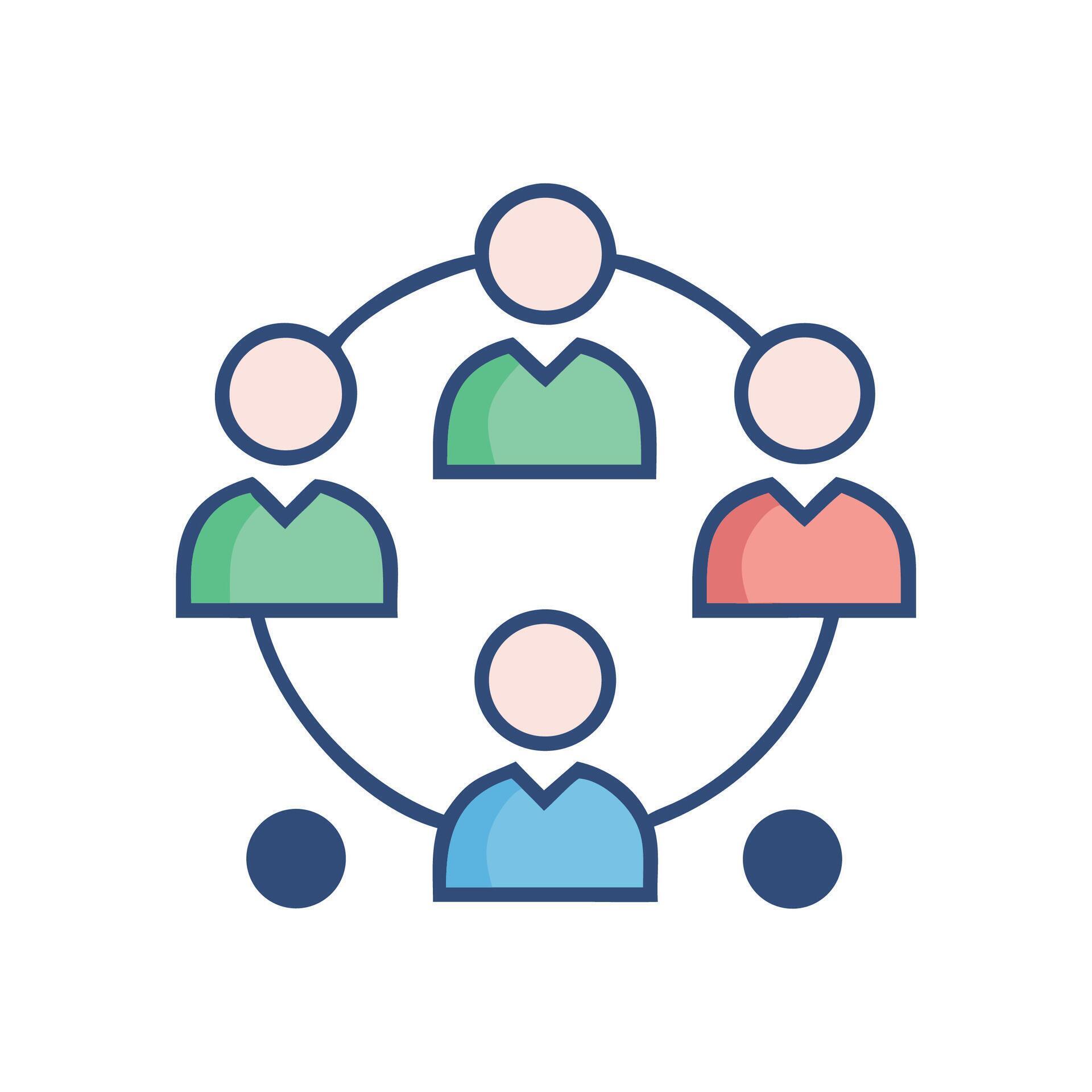 Network Connection Circle With People Social Network Concept 65318503 Vector Art At Vecteezy