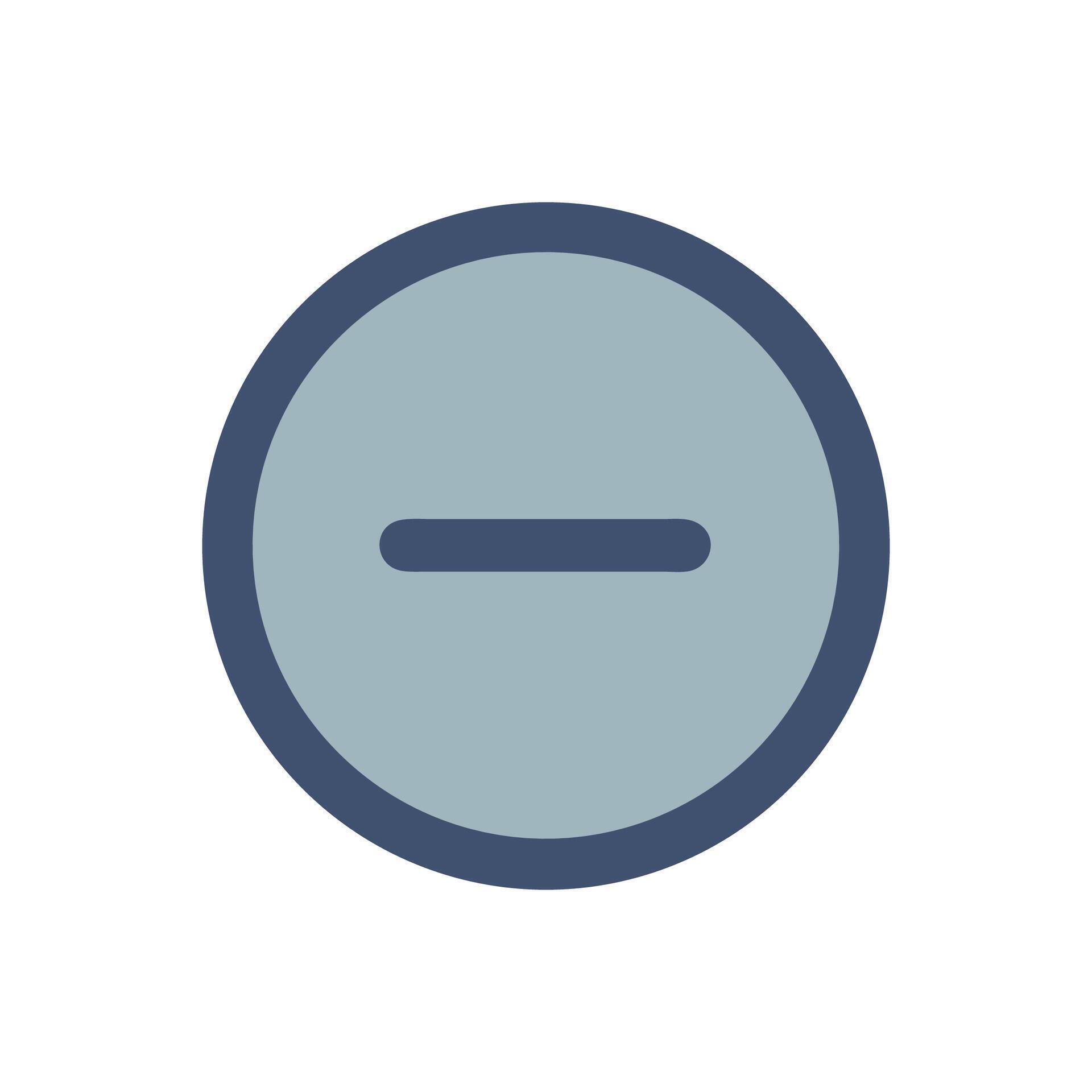 Simple subtraction icon representing decrease or removal option ...