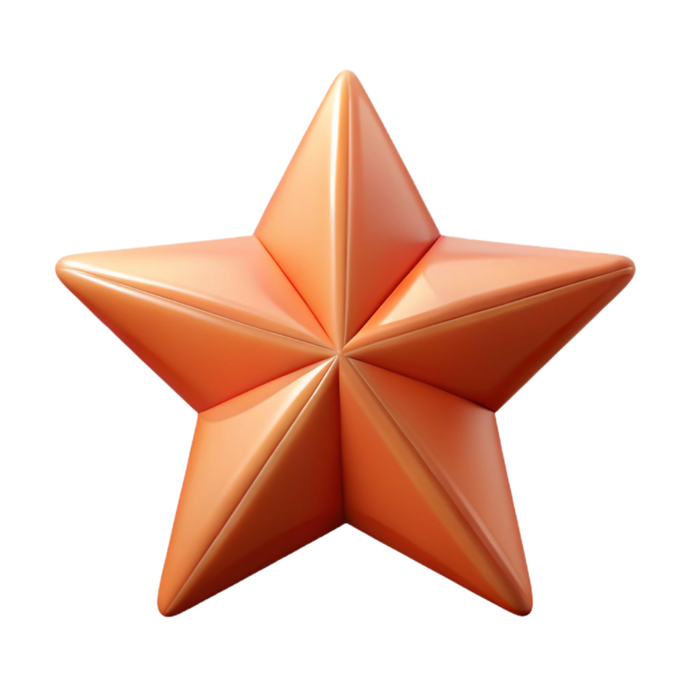 Magnificent Iconic Star Shape Symmetrical Design Crisp Edges Flat