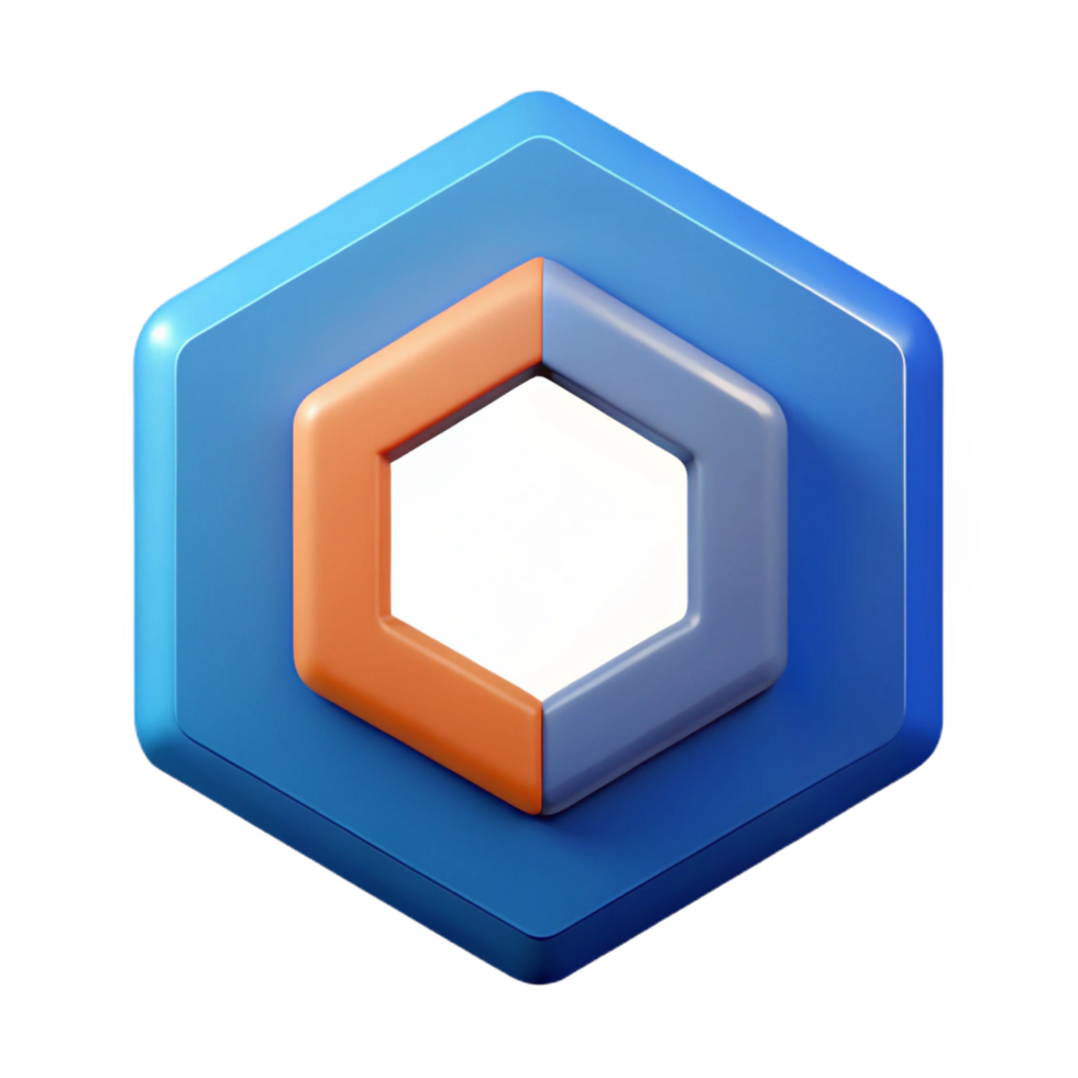 Pristine Reflective Rustic Hexagon Logo Geometric Design Clean Lines Flat Color With