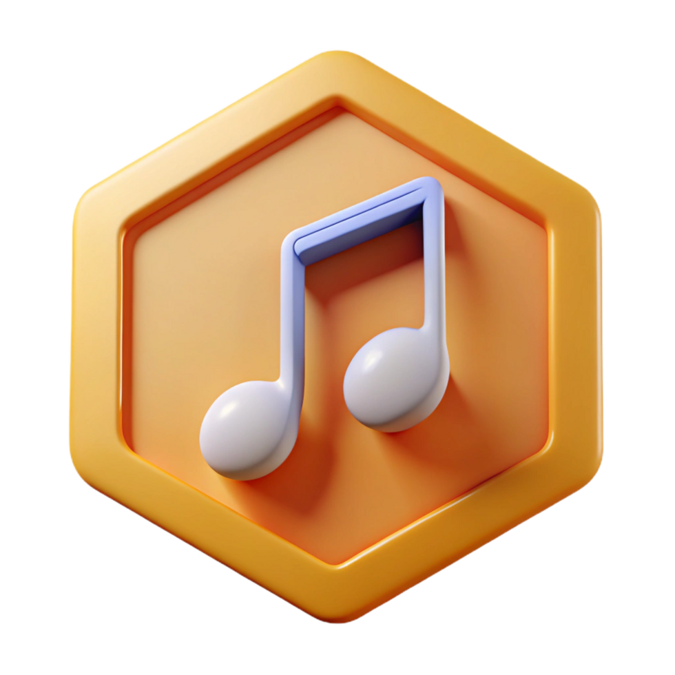 Sought After Avant Garde Pictogram Of A Music Note Geometric Shape Clean Lines Crisp Edges