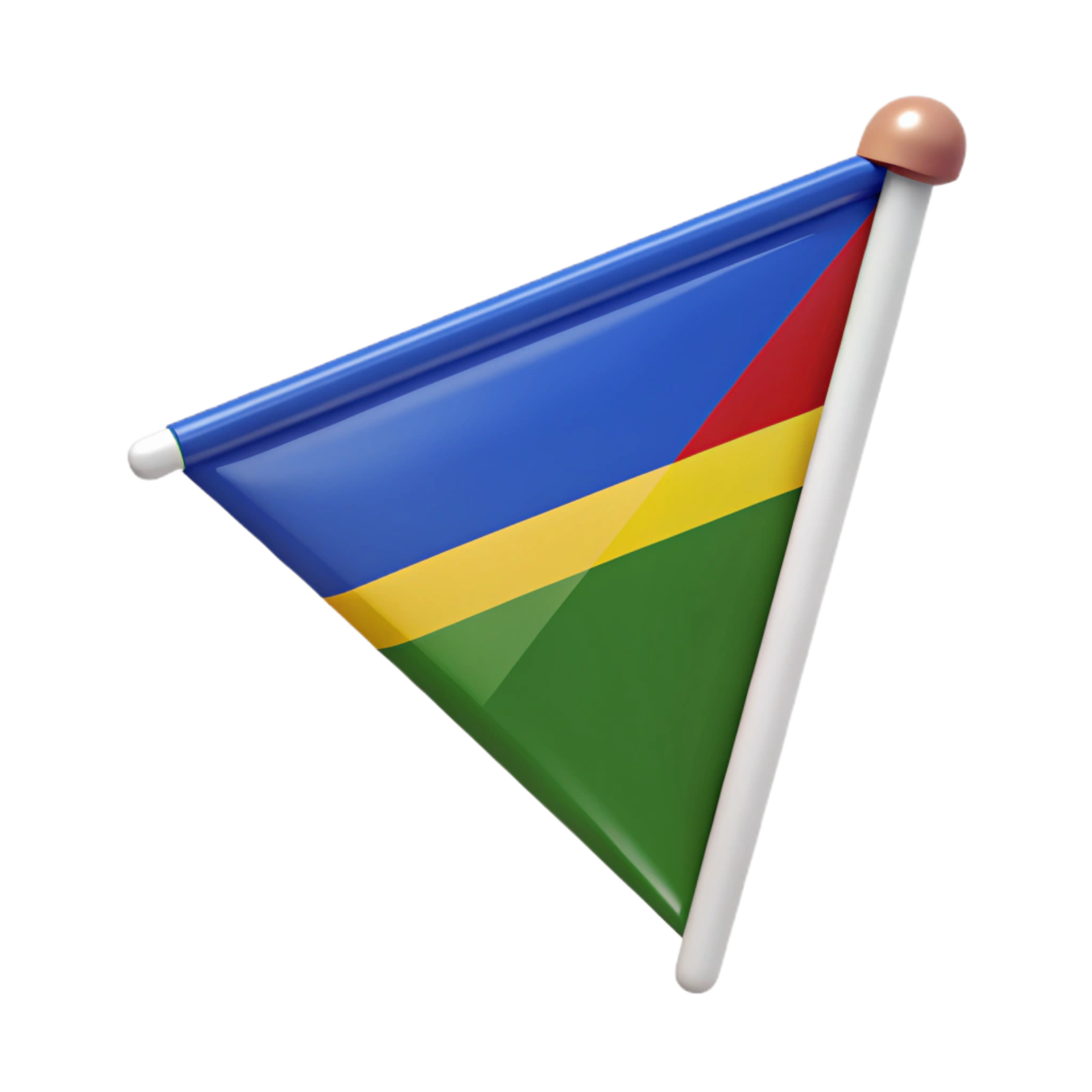 Fascinating Industrial Triangular Flag With A Vertical Line Scalable