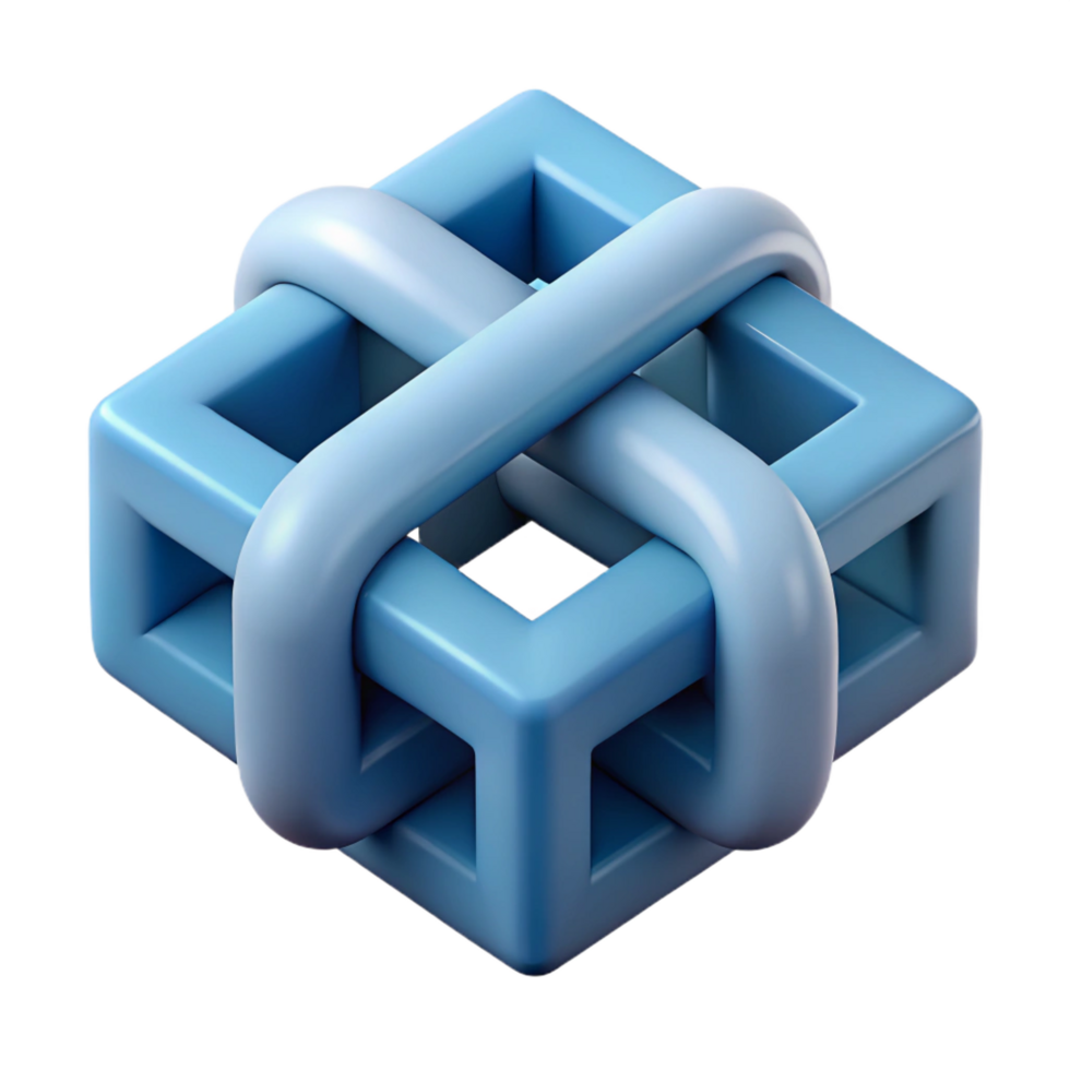 Beautiful Urban Abstract Geometric Shape With Interlocking Squares Clean Lines Flat Color