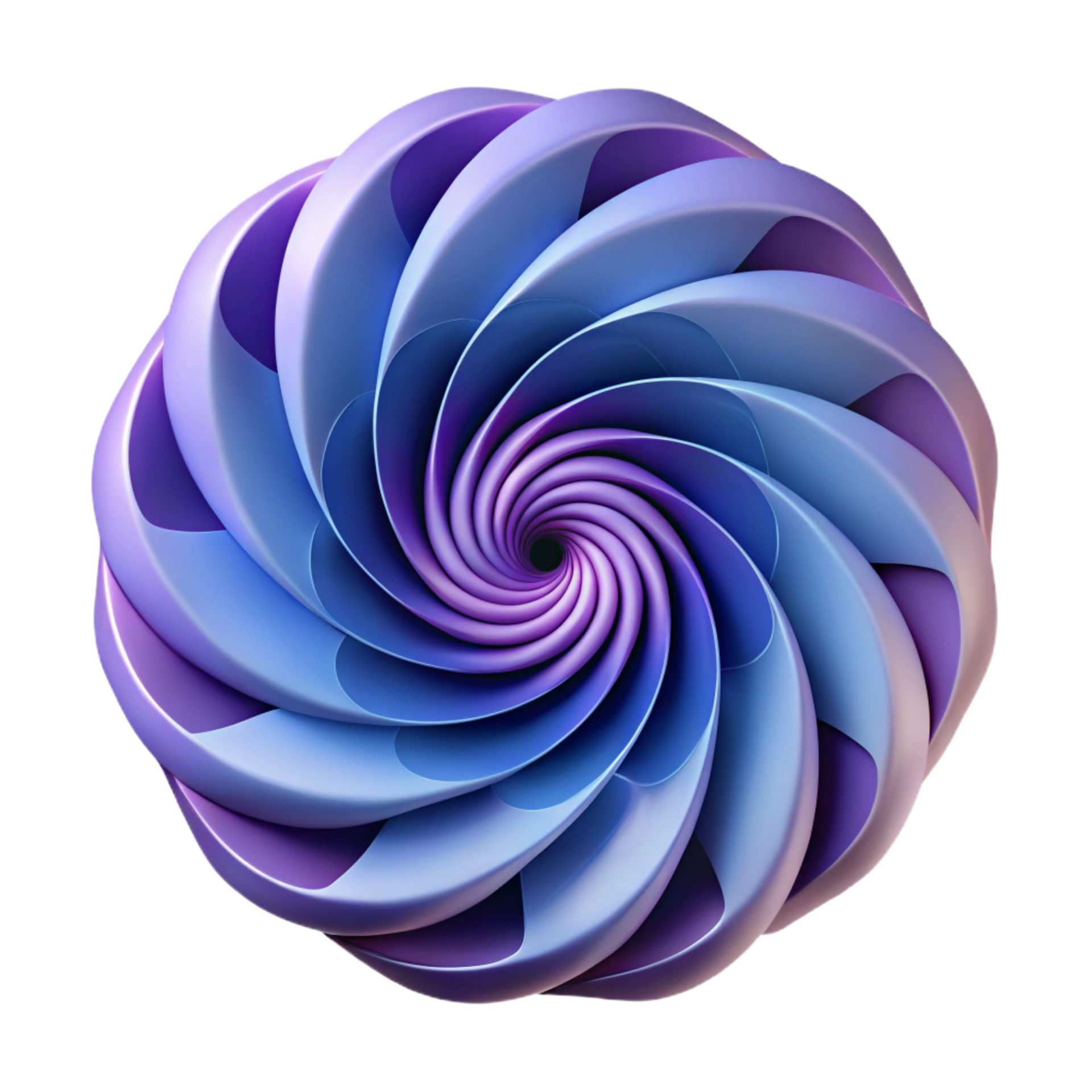 Standout Minimalist Geometric Spiral Pattern Clean Lines Flat Color With Scalable Design