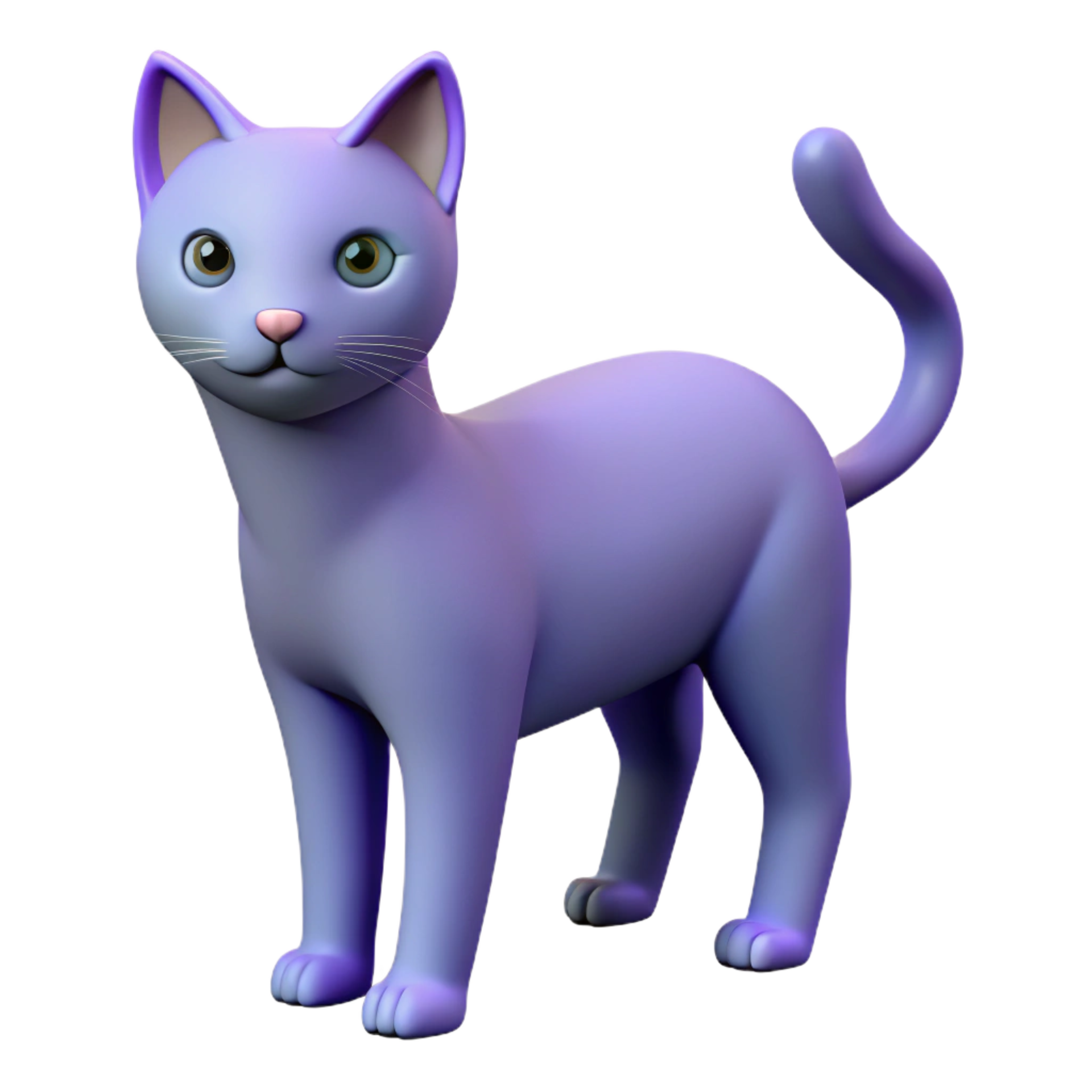 Wonderful Standout Clean Lines Forming A Stylized Cat Flat Color With Scalable Design