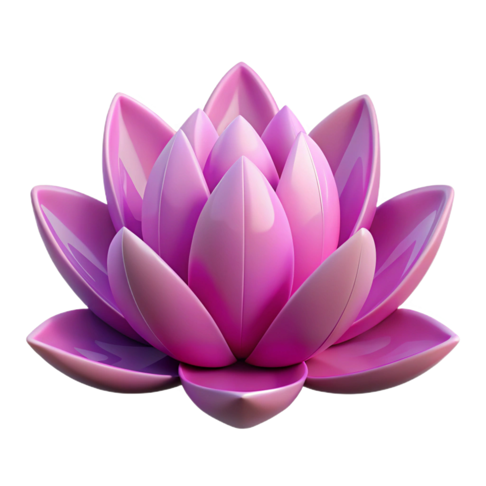 Iconic Minimalist Symmetrical Lotus Flower Clean Lines With Scalable Design Precision