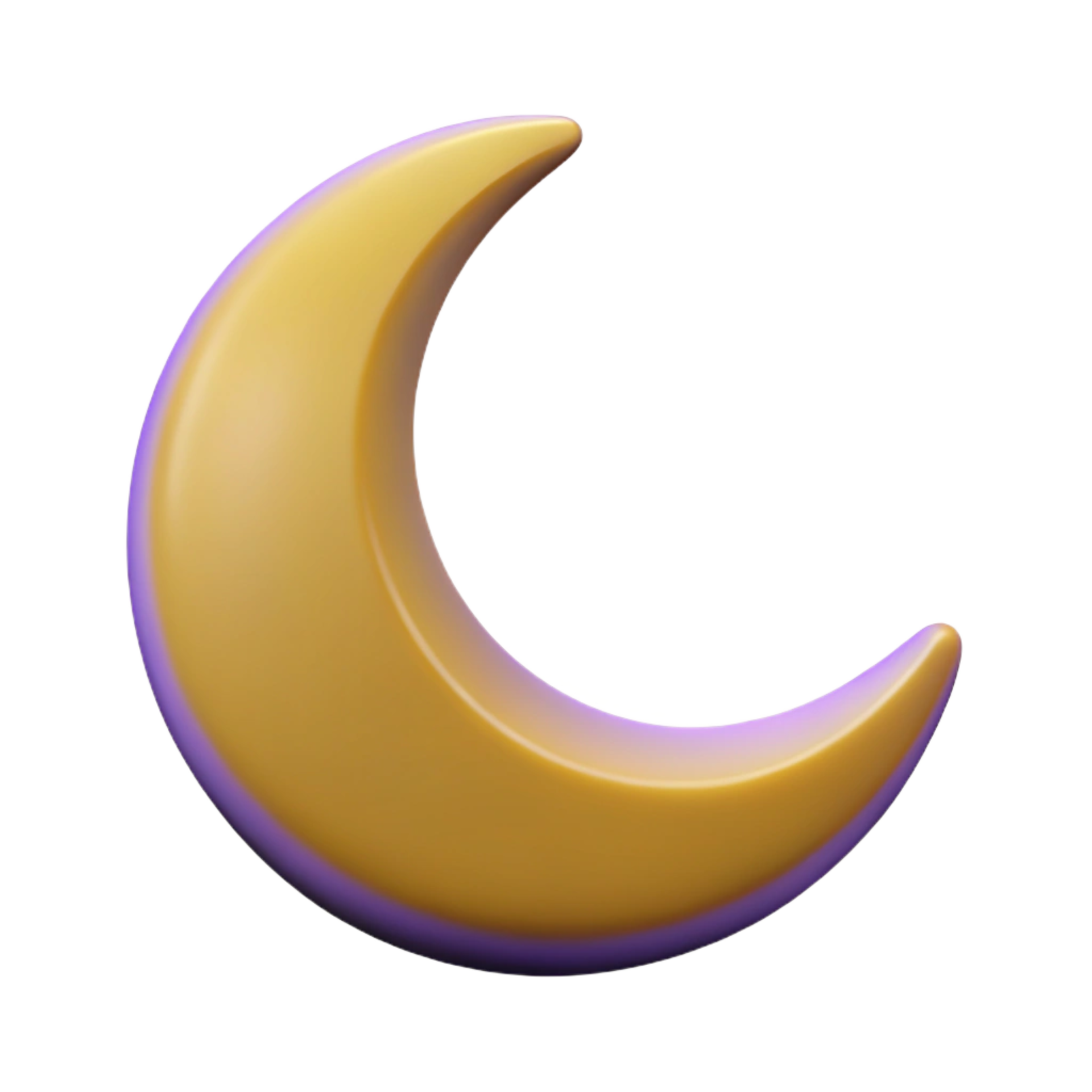 Beautiful Memorable Minimal Outline Of A Crescent Moon Clean Lines Flat Color Crisp Edges