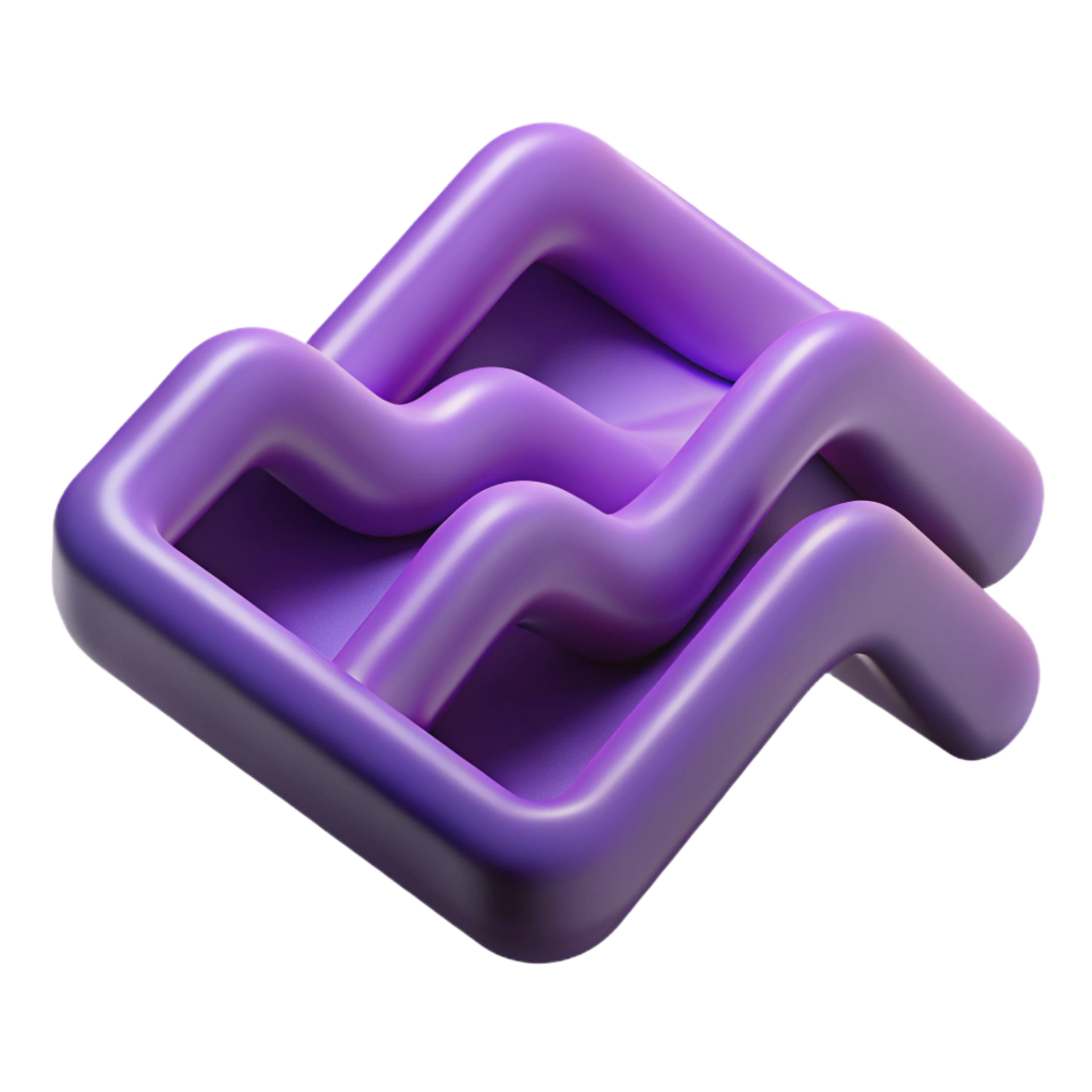 Dramatic Memorable Scalable Square Wave Pattern Single Weight Stroke