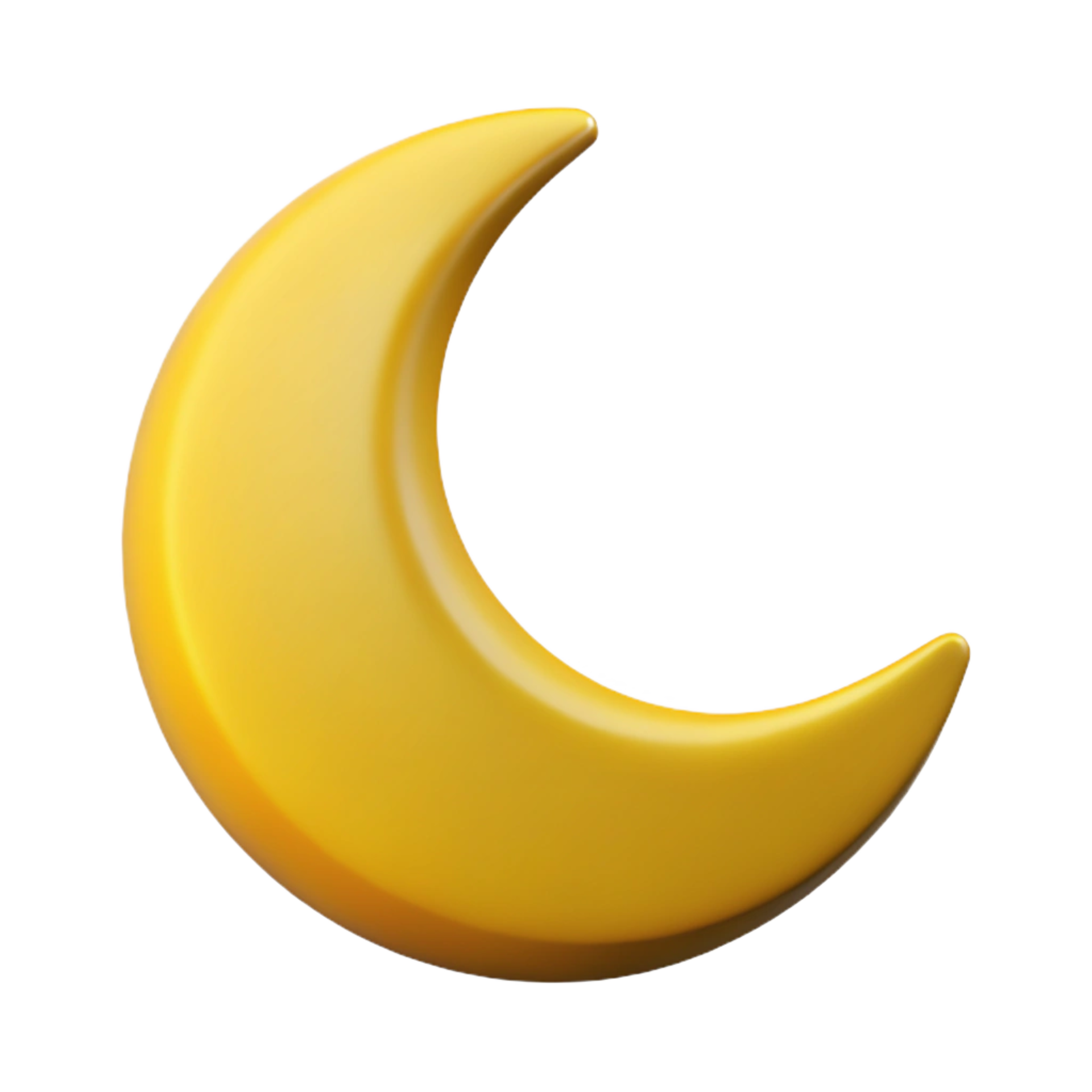 Striking Quintessential Smiling Crescent Moon Character With Pointed Tips Clean Lines Flat