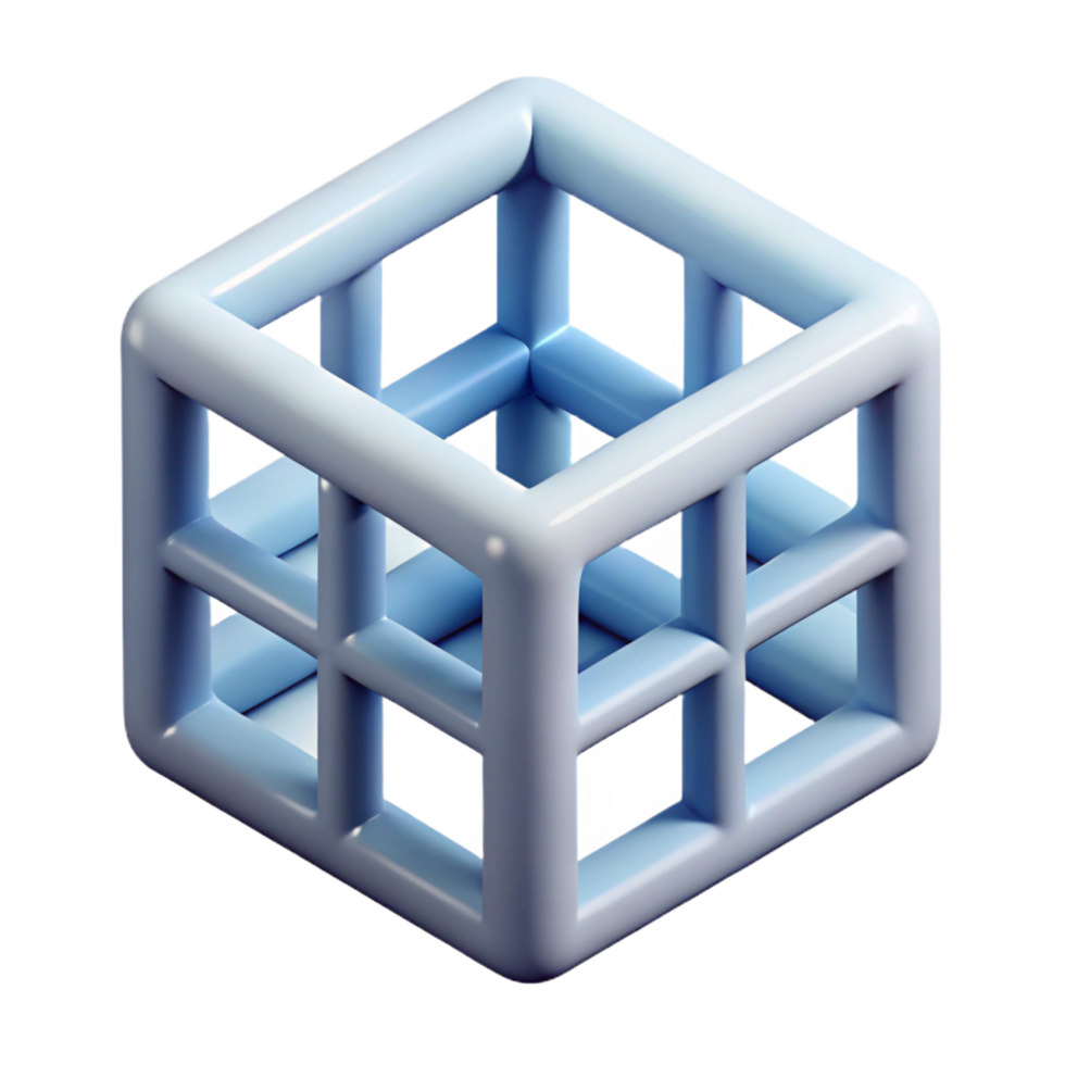 Captivating Mysterious Surreal Minimal Cube Grid Crisp Edges With Scalable Design