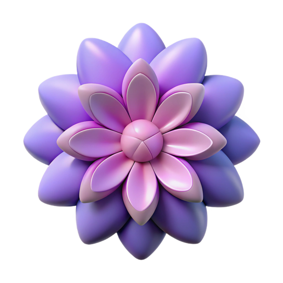 Iconic Elegant Symmetrical Flower With Crisp Edges And Flat Color With Scalable Design Perfect