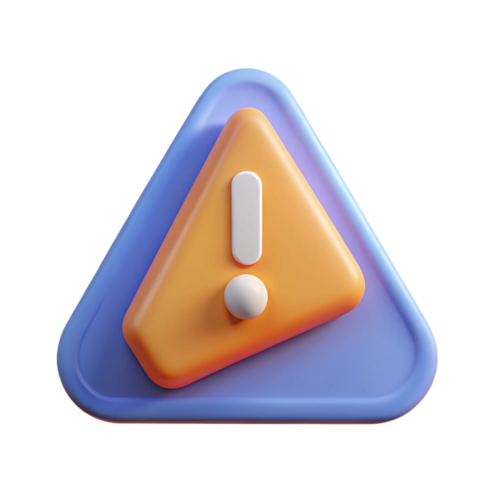 pristine passionate classic Triangular badge with an exclamation mark. Flat color, clean lines ...