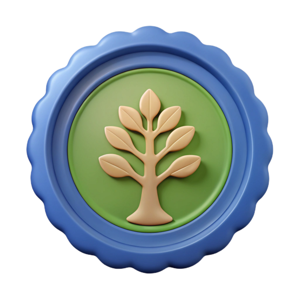 Serene Nostalgic Avant Garde Circular Badge With A Stylized Tree Silhouette Minimal Design