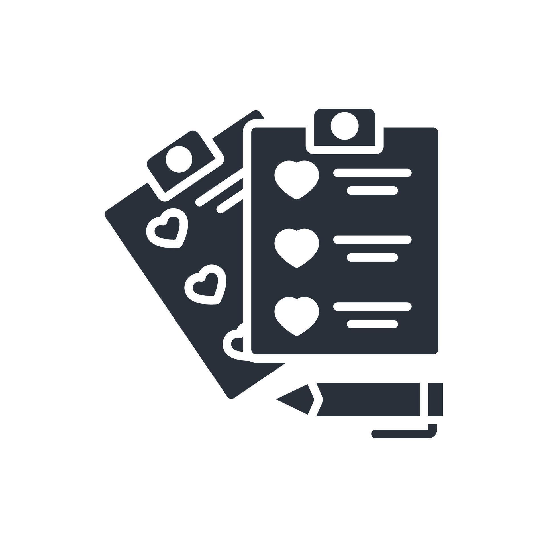 wishlist icons flat solid style 65343162 Vector Art at Vecteezy