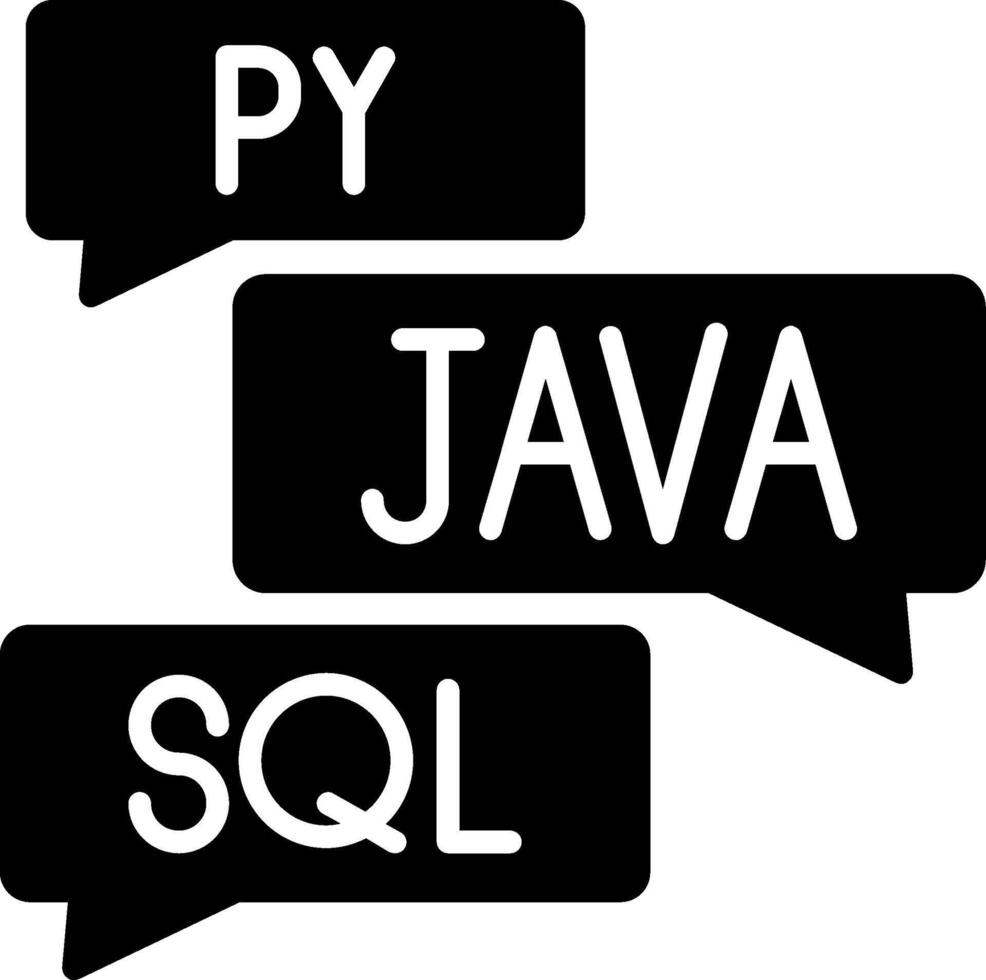 Coding Languages List Glyph 65357003 Vector Art at Vecteezy