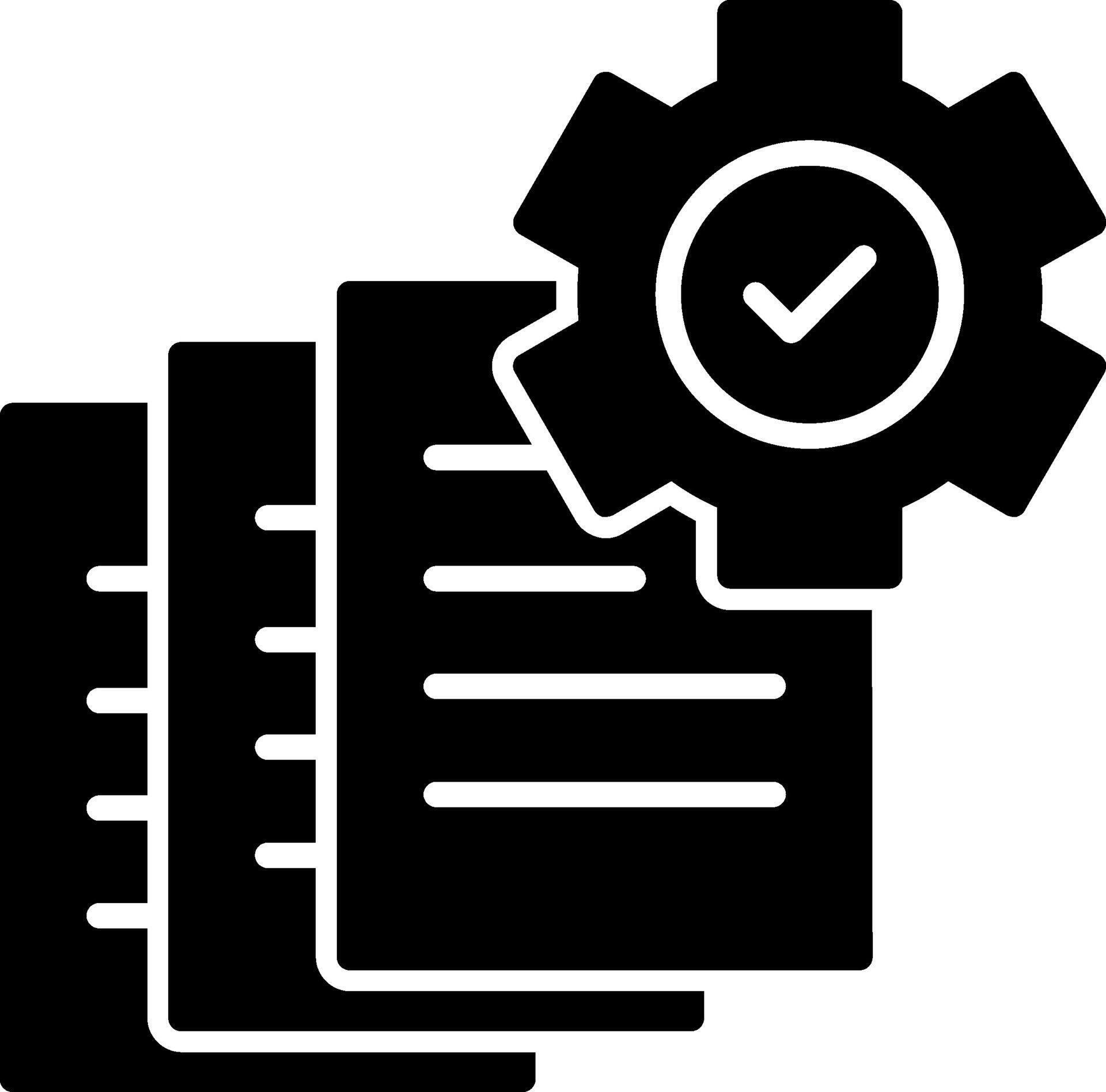 Batch Processing System Glyph 65357190 Vector Art at Vecteezy