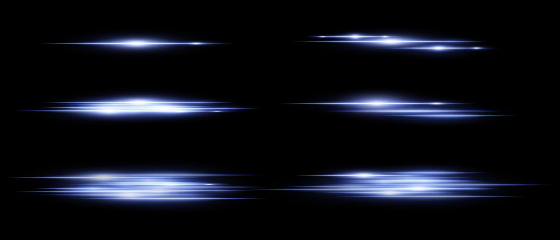 A set of four different light effects on a black background 65383642 Vector Art at Vecteezy