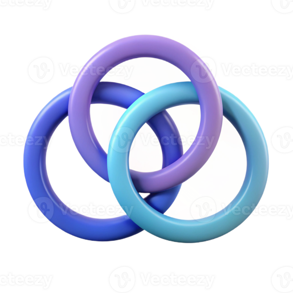 Magnificent Coveted Three Intersecting Circles Minimal Design Clean