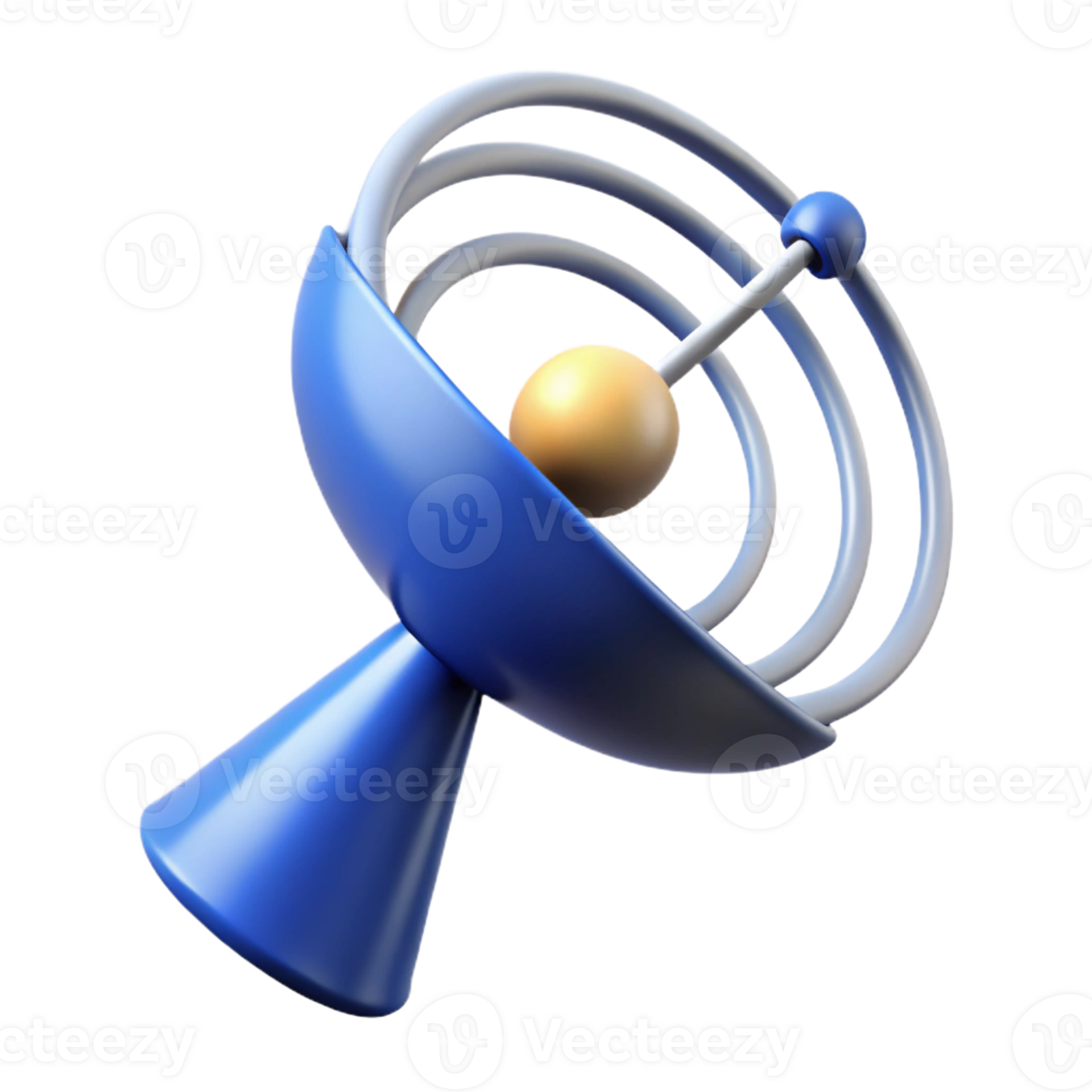 Distinguished Vintage Symmetrical Antenna With Flat Color Clean Lines With Scalable Design