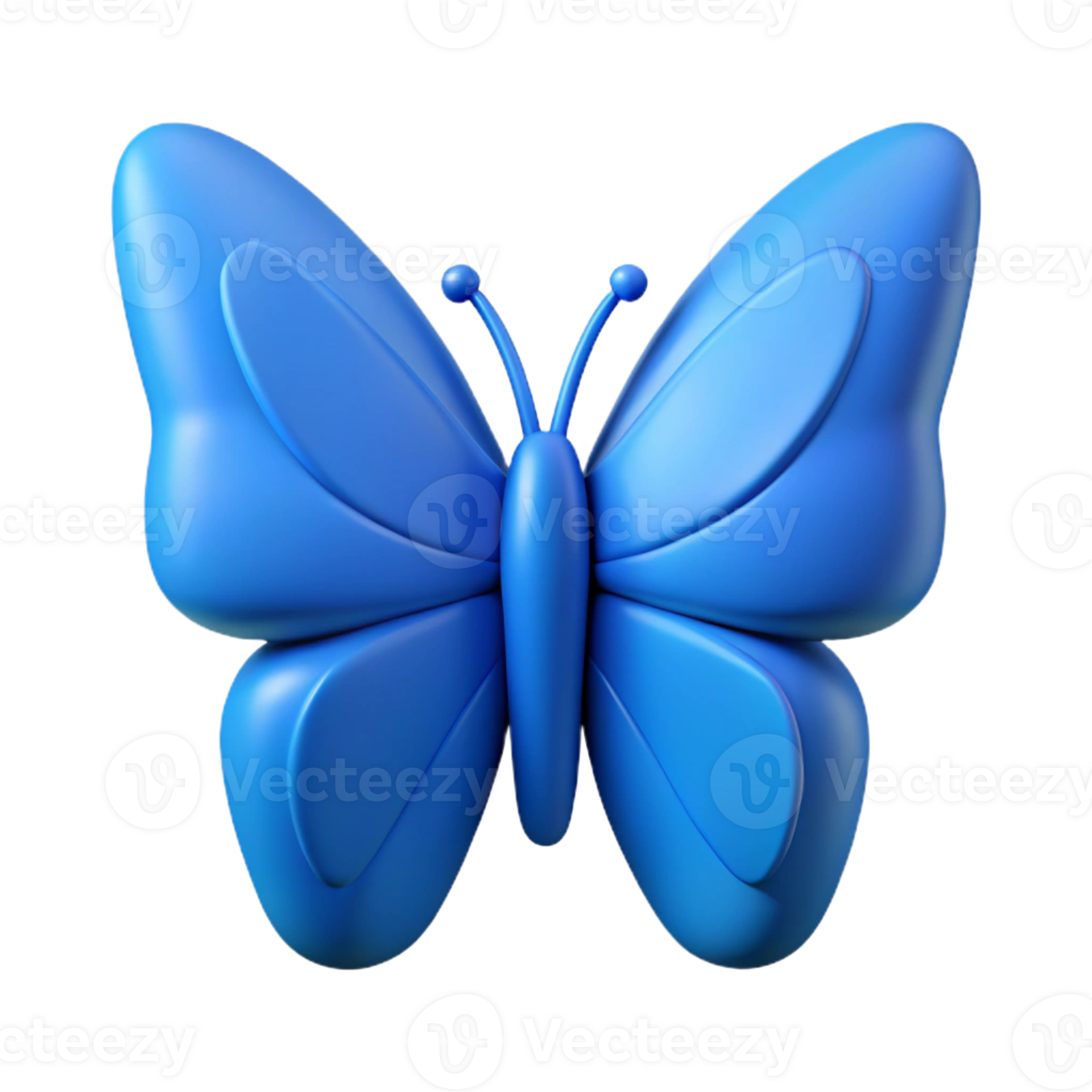 Rare Minimalist Symmetrical Butterfly With Crisp Edges And Single