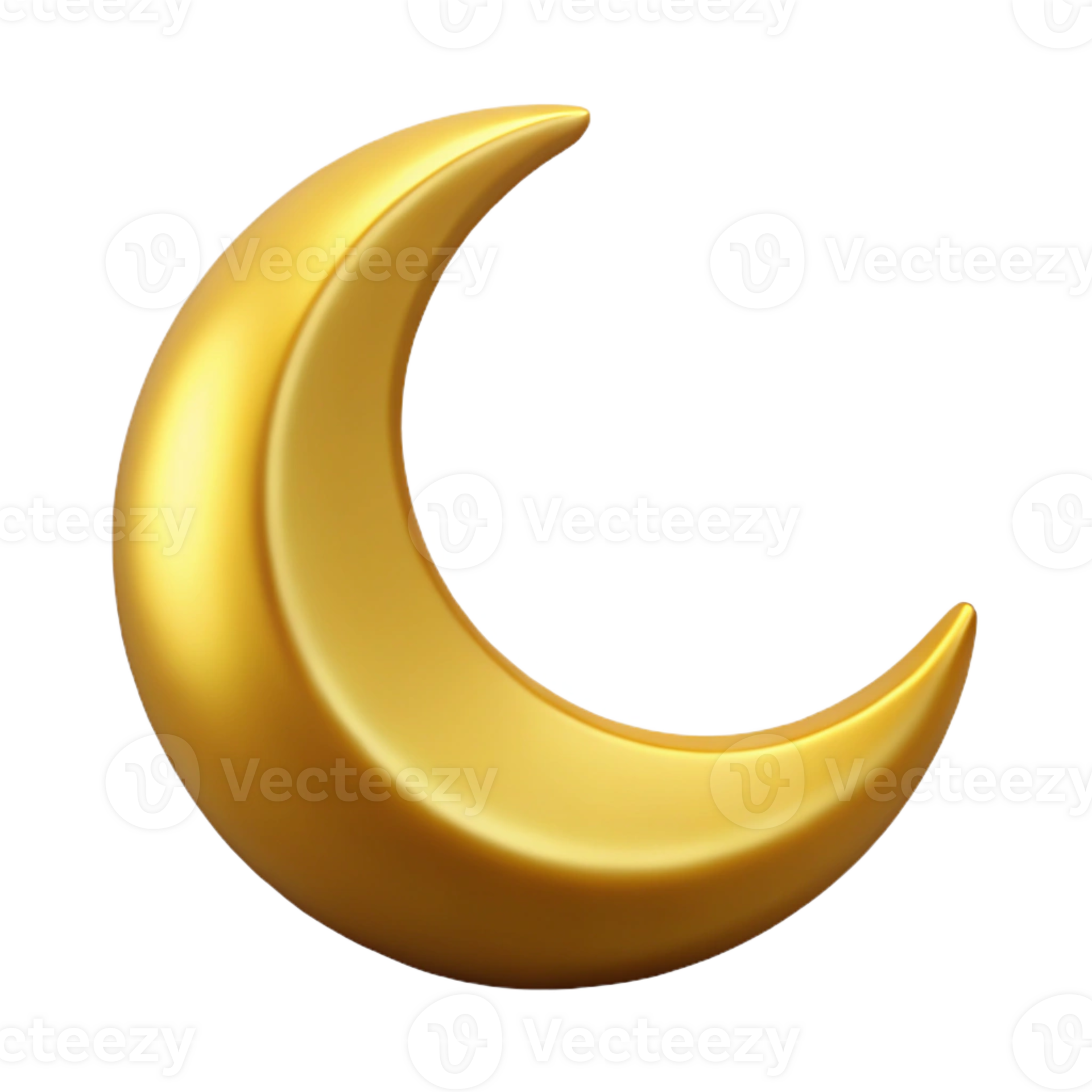 Mysterious Hypnotic Clean Lines Create A Scalable Crescent Moon Flat Gold Minimal Design With