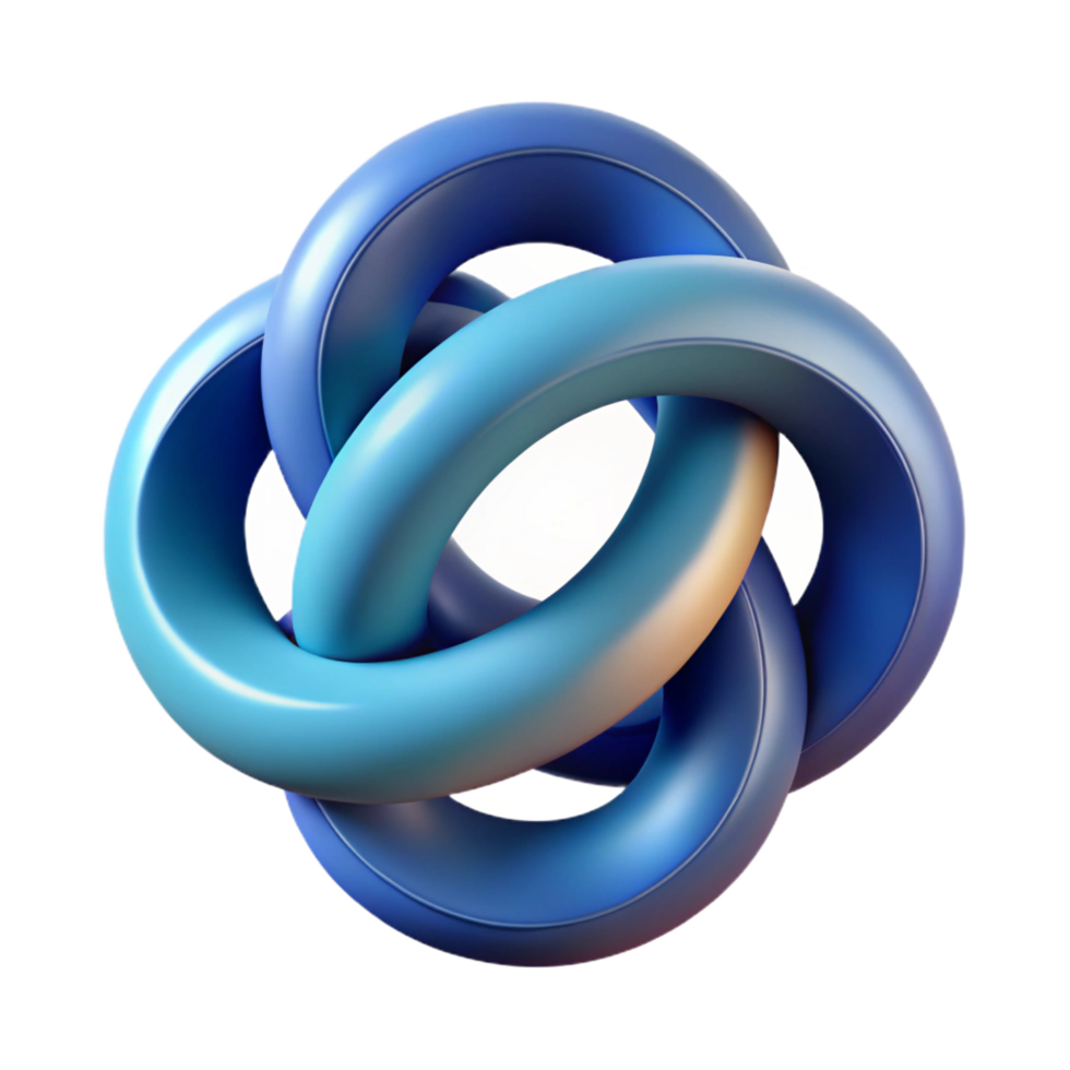 Signature Modern Geometric Abstract Art With Interlocking Circles Clean Lines With Scalable