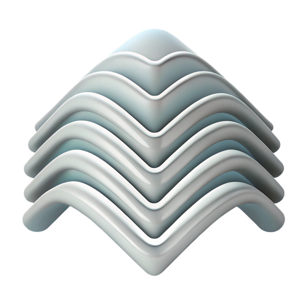 Distinguished Retro Clean Lines Forming A Wave Pattern Symmetrical With Scalable Design High