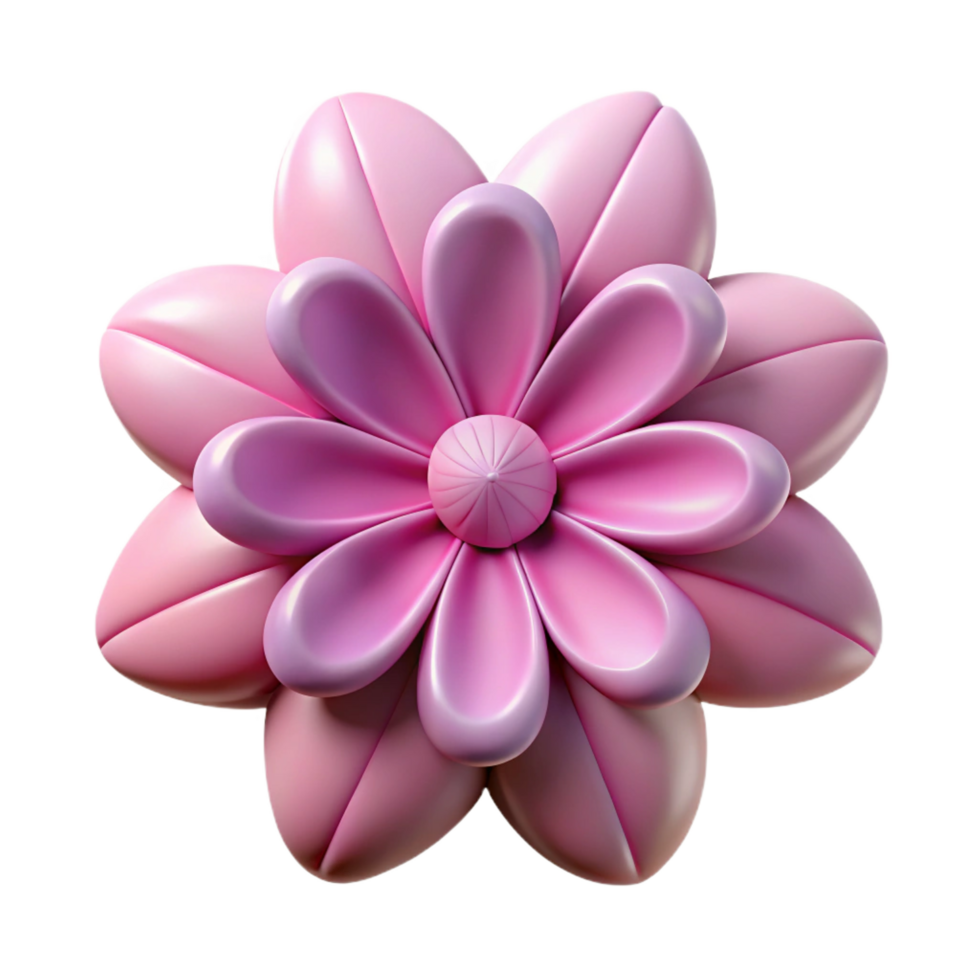 Dynamic Majestic Single Weight Stroke Flower Clean Lines Symmetrical Design Flat Color With