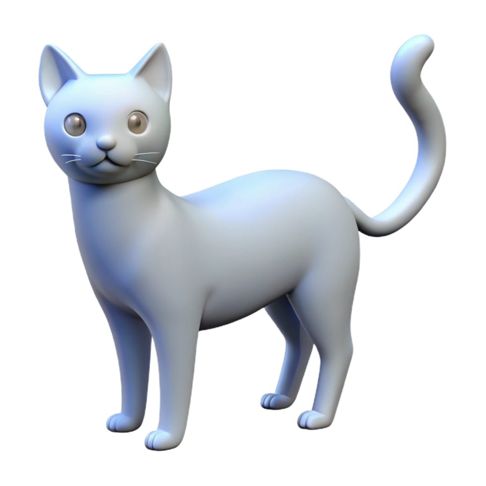 Calm Gorgeous Simple Outline Of A Cat Clean Lines Flat Color Crisp Edges With Scalable Design