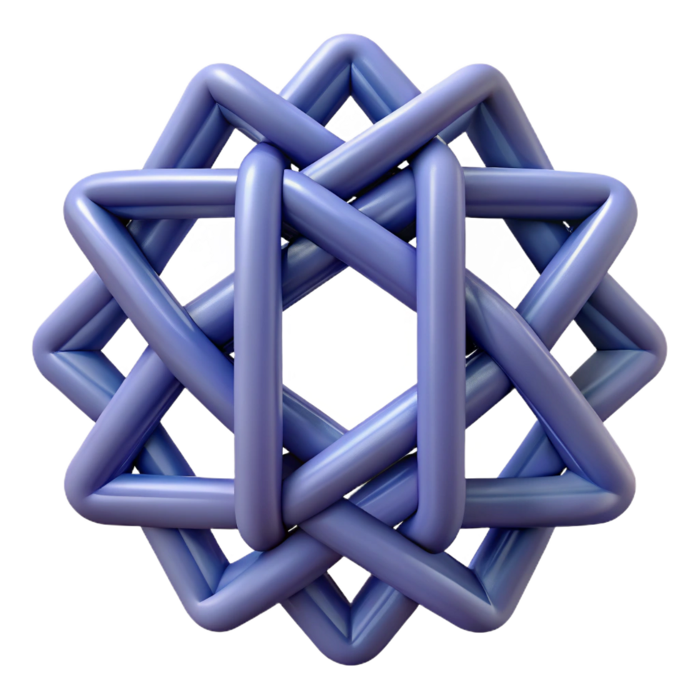 Dazzling Surreal Minimal Isometric Tree With Geometric Foliage Single Weight Stroke With