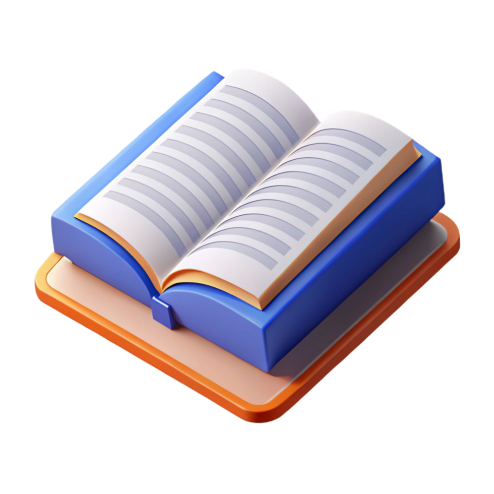 Immaculate Bold Art Deco Isometric Open Book With Flat Color Pages Crisp Edges Clean Lines