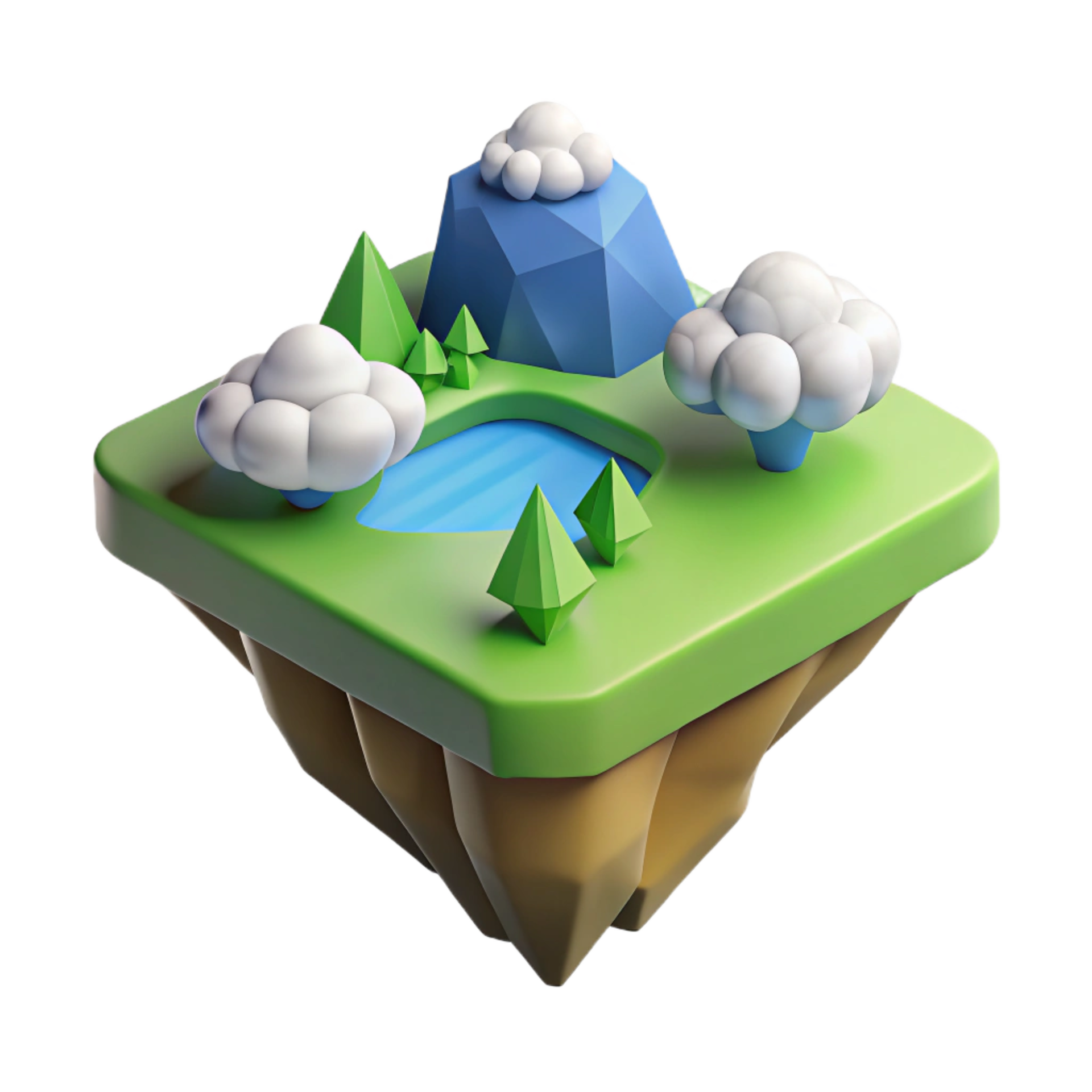 Majestic Signature Isometric Floating Island With Clean Lines And