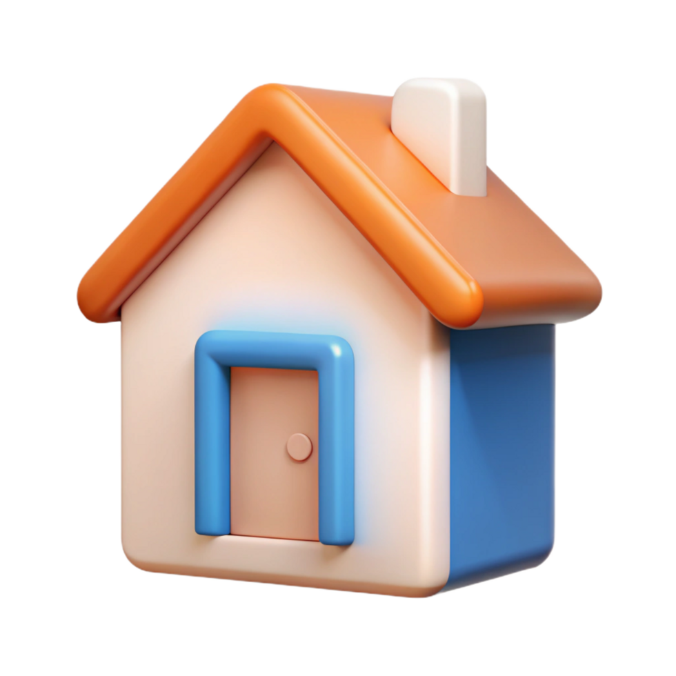 Rare Surreal Crisp Edges Defining A Simple House Icon Minimal Flat Color With Scalable Design