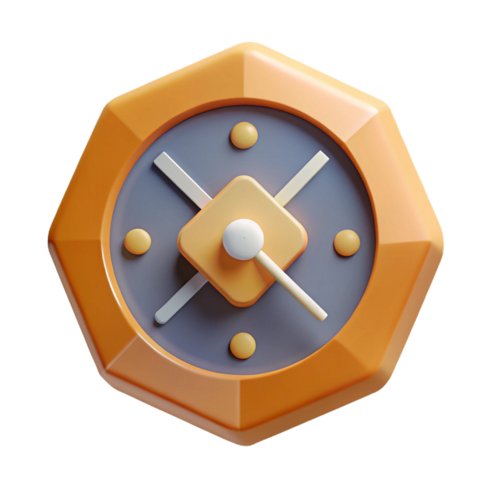 Pristine Nordic Flat Color Geometric Clock Face Minimal With Scalable Design 4k 65393375 Png