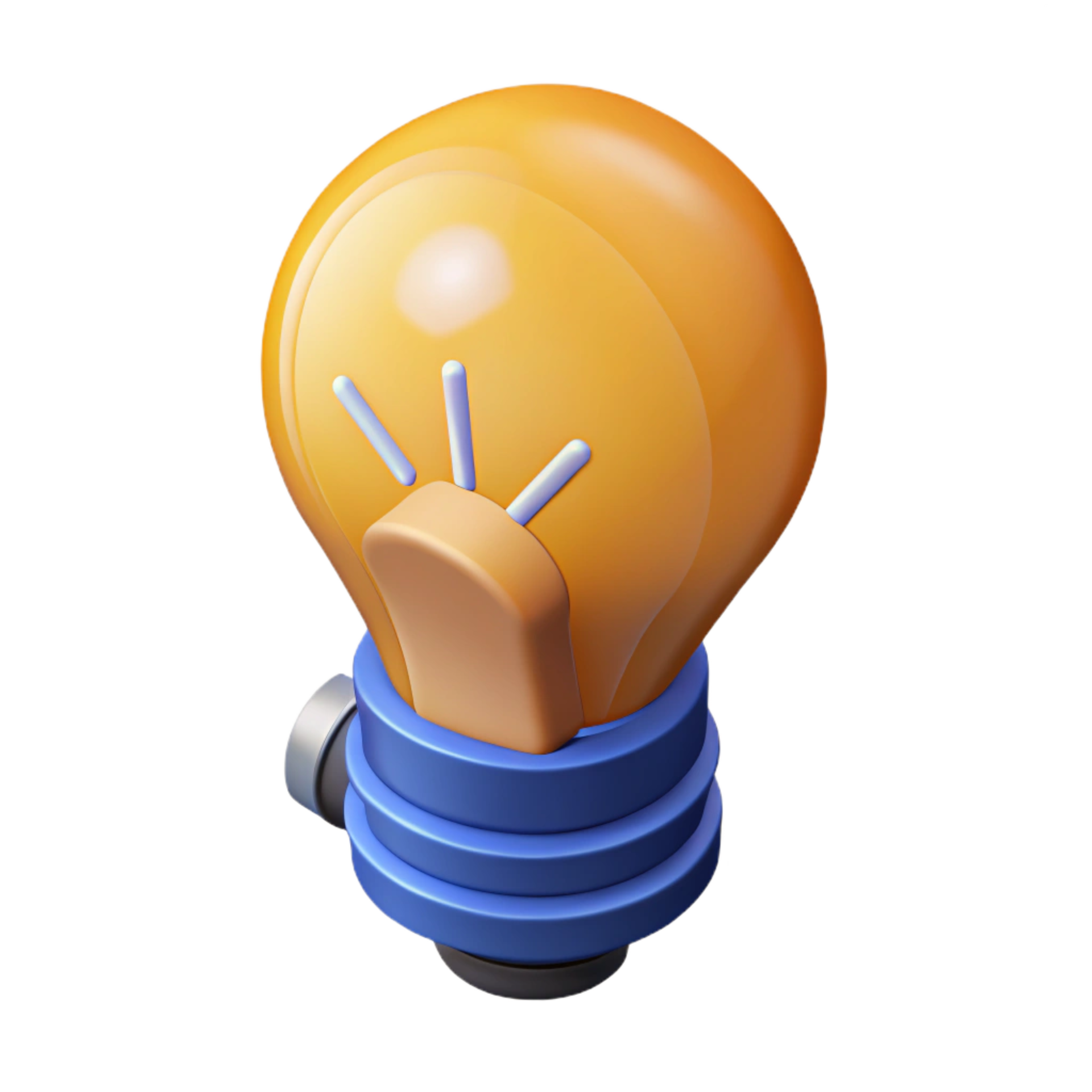 Extraordinary Iconic Isometric Lightbulb With Filament Minimal Design Clean Lines With