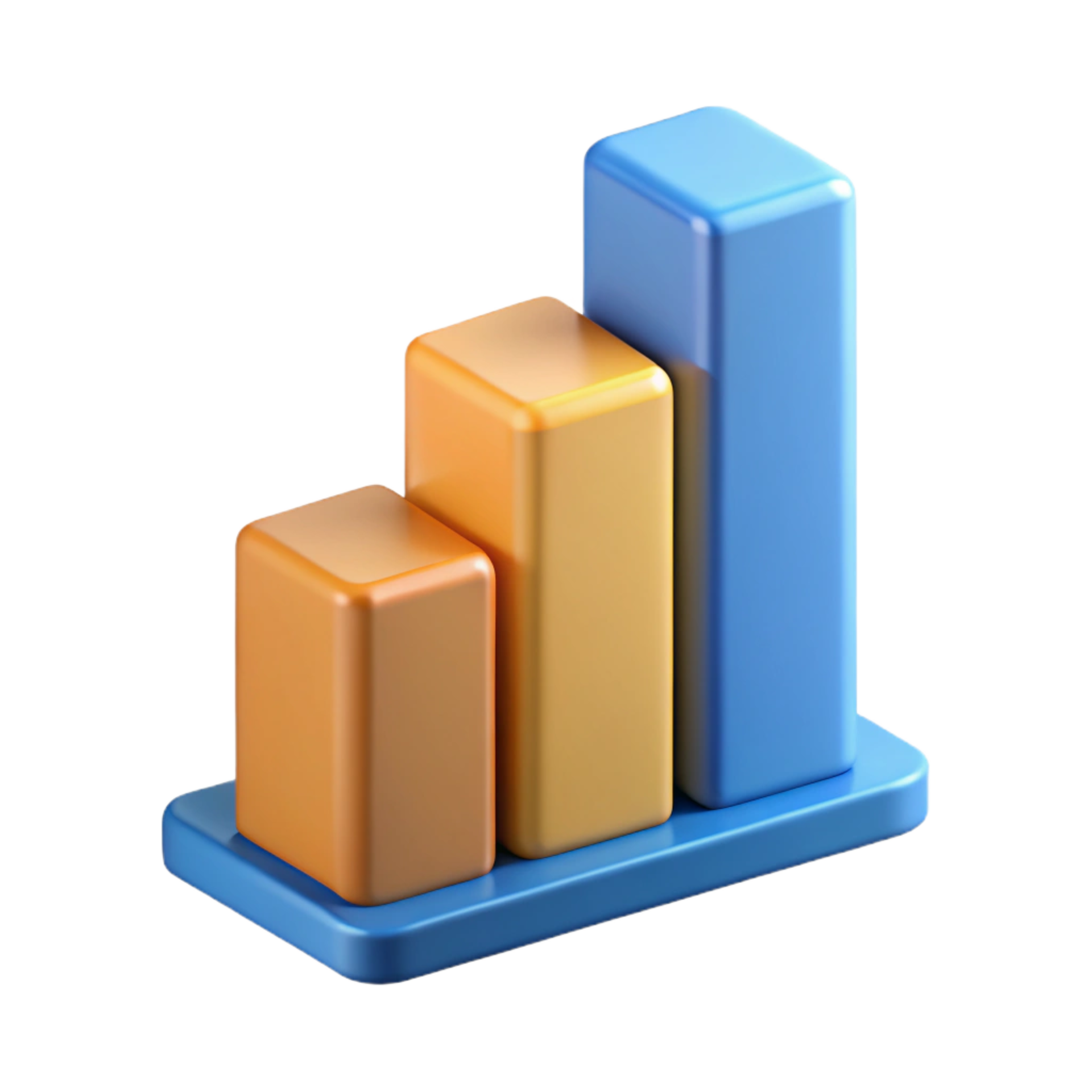 enchanting rustic Stacked bar graph with three segments. Flat color, crisp edges, minimal design ...